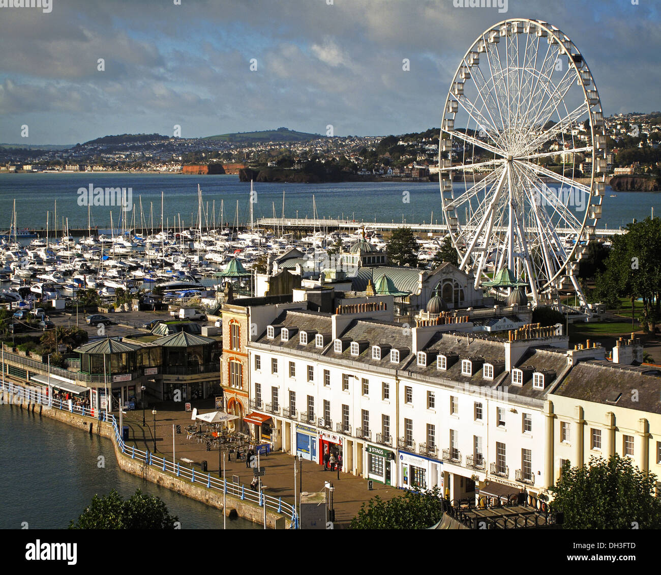 GB - DEVON: Torquay Marina and English Riviera Wheel Stock Photo - Alamy