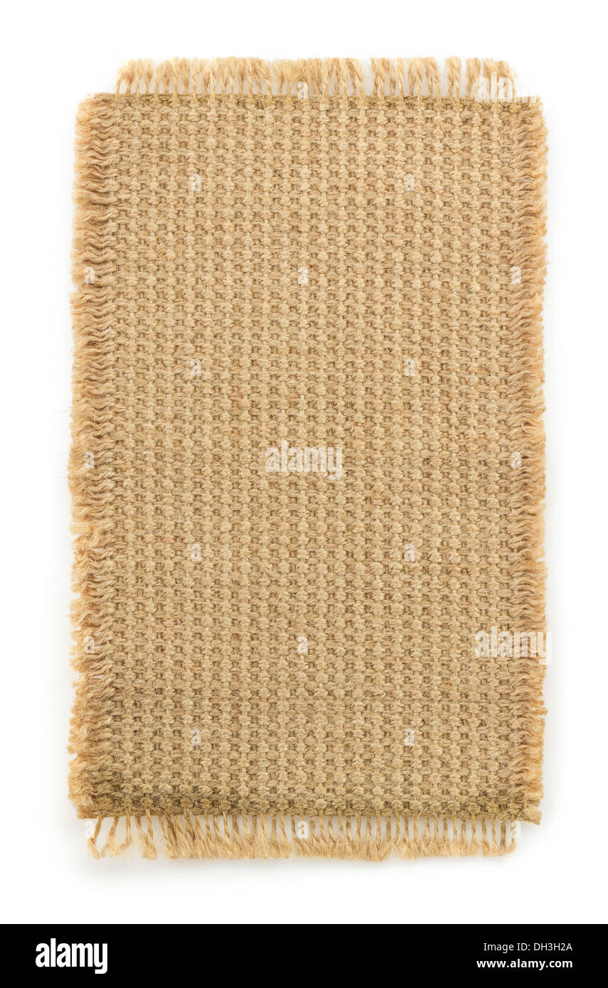 burlap hessian sacking isolated on white background Stock Photo - Alamy