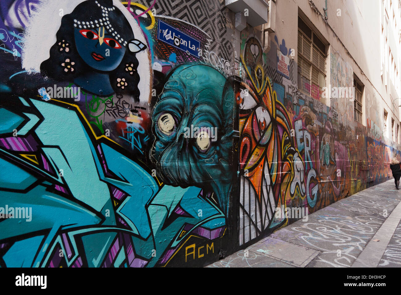 Graffiti. Union Lane. Melbourne, Victoria. Australia Stock Photo - Alamy