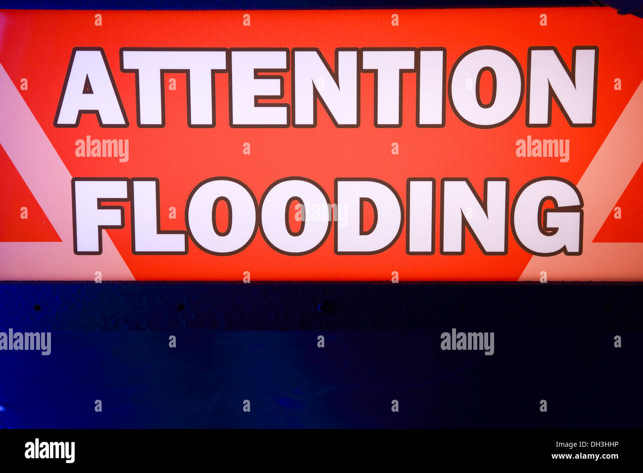 Flooding alert sign Stock Photo - Alamy