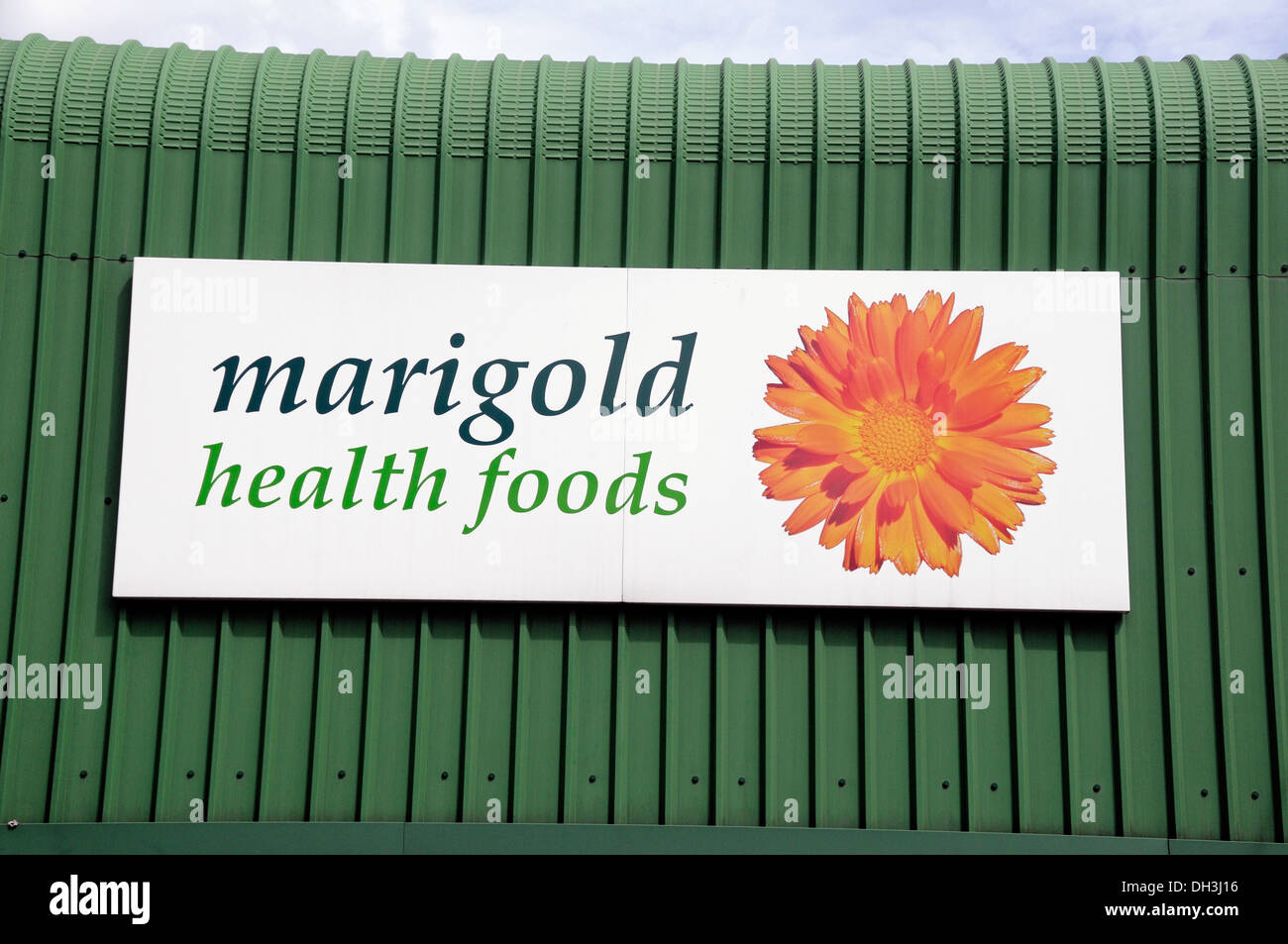 Marigold Health Foods sign, London Borough of Camden, England UK Stock ...