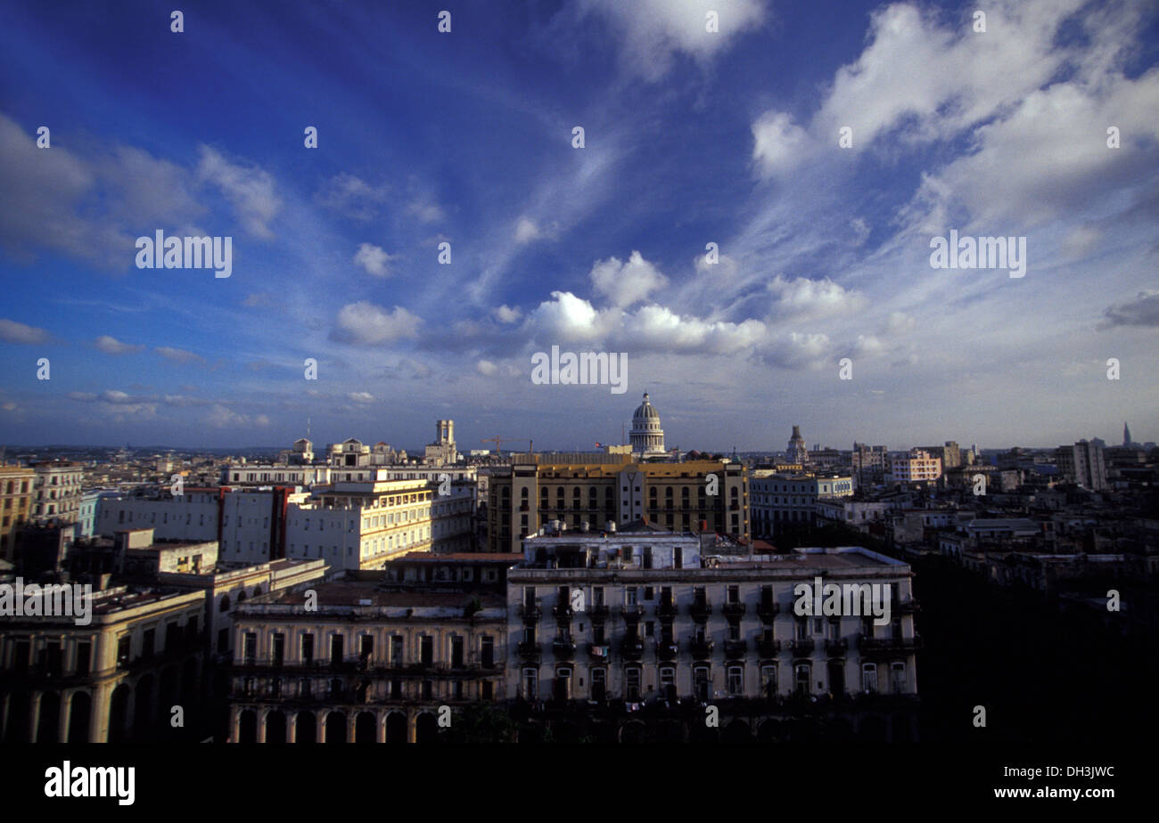 View from Hotel Sevilla, of Havana city including the Capitol, Cuba ...