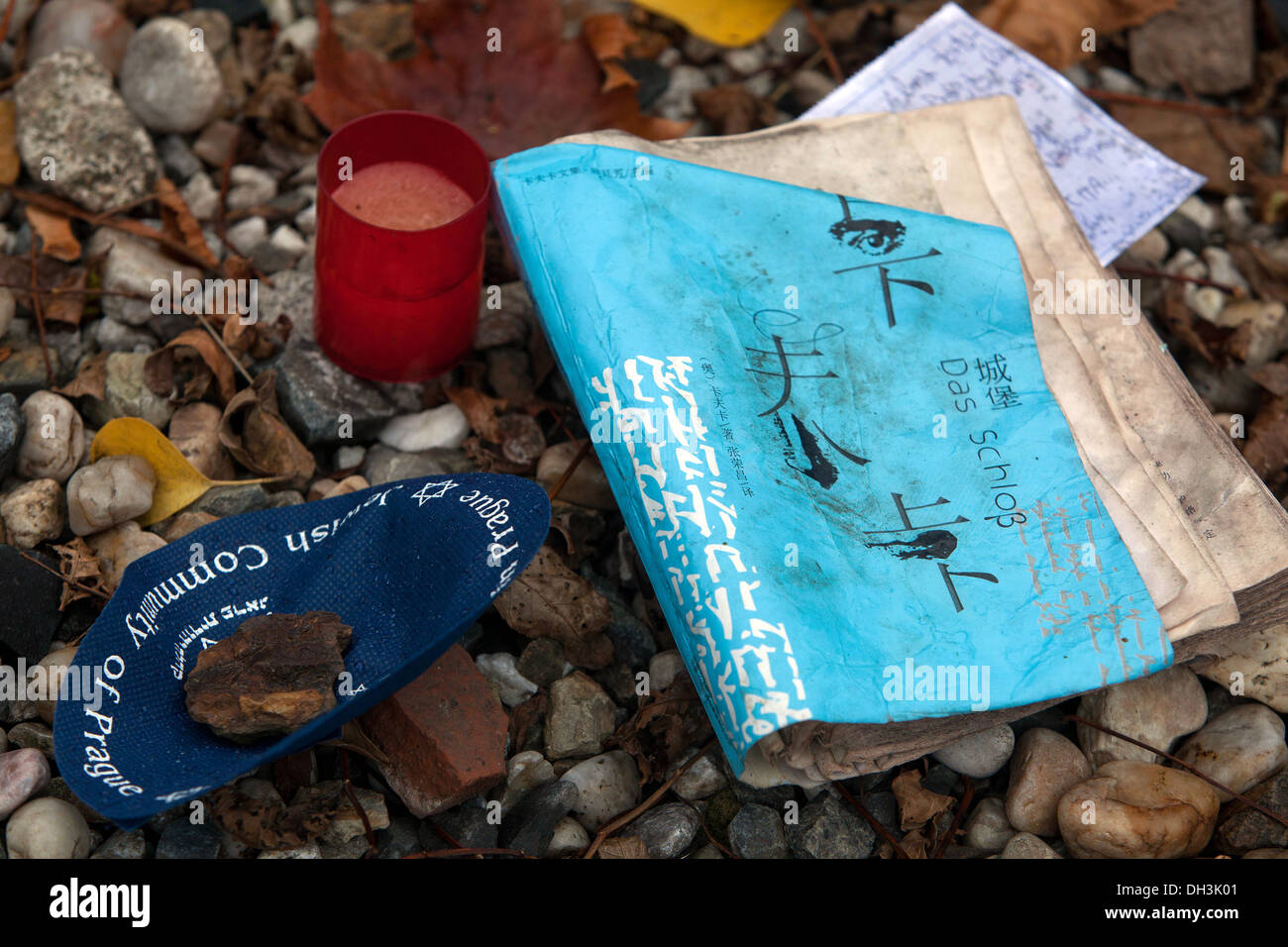 Book The Castle placed on the grave of Franz Kafka at the New Jewish ...