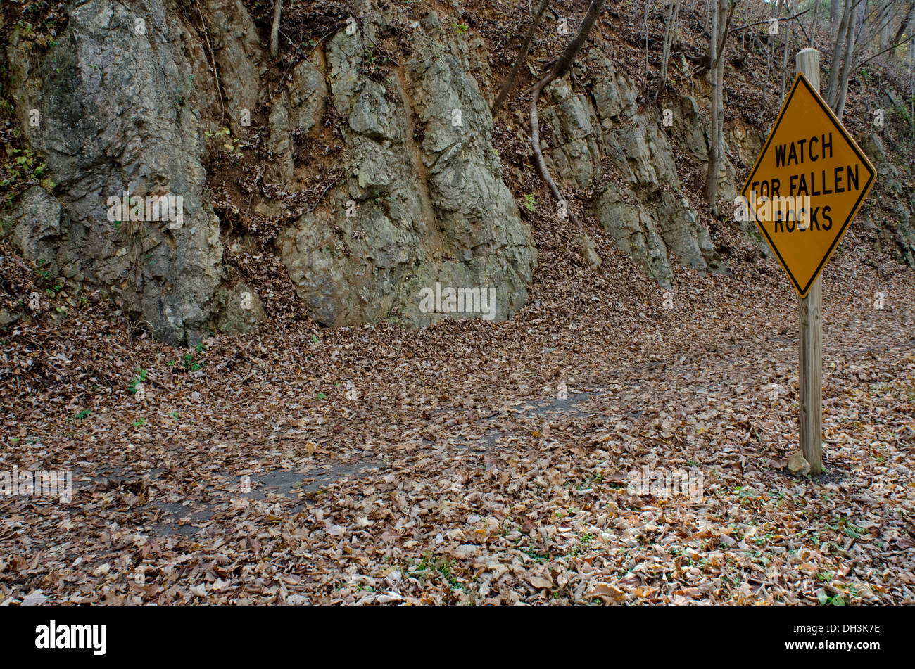 Hike trail sign warning hi-res stock photography and images - Alamy