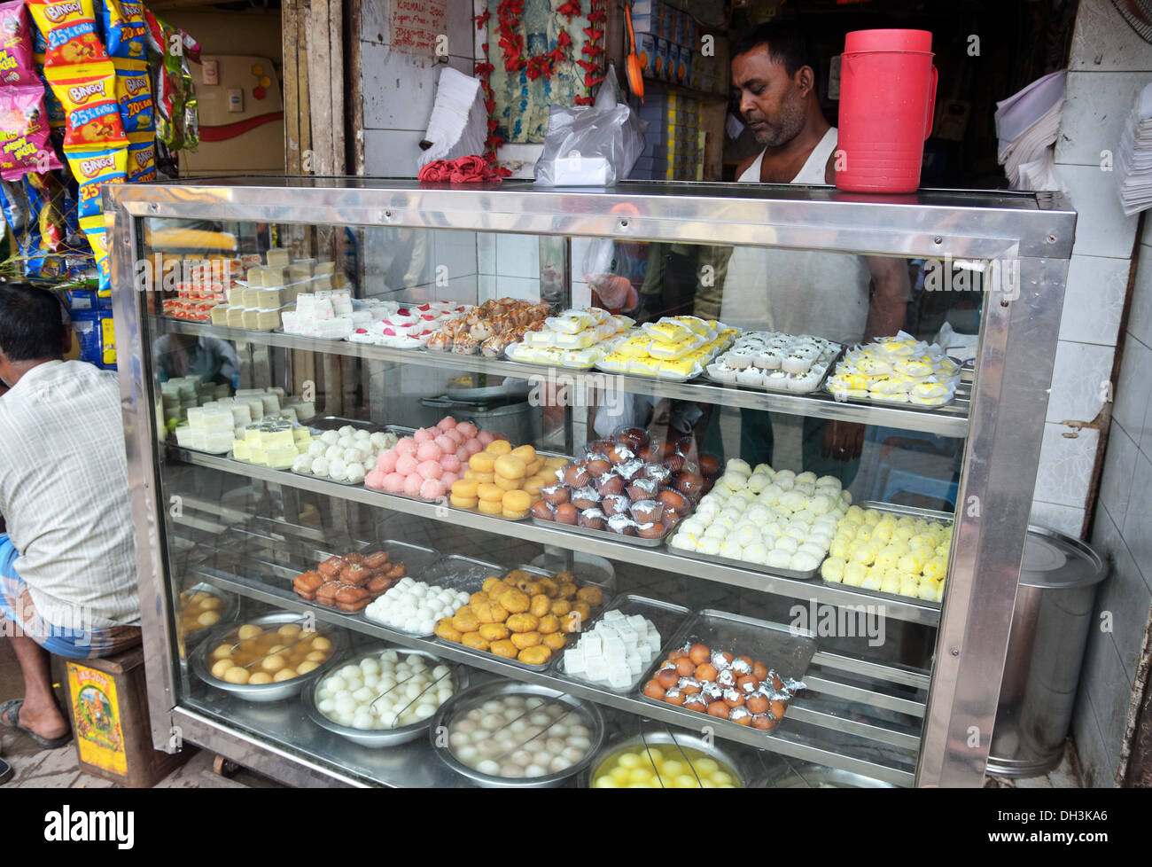 Sweets stall, Kolkata, India Stock Photo - Alamy