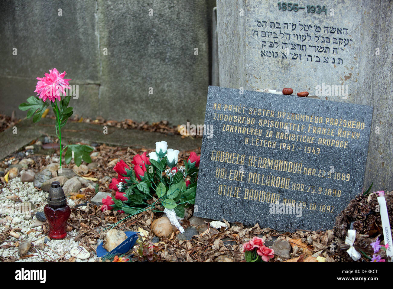 Grave of Franz Kafka at the New Jewish Cemetery in Prague, Czech ...