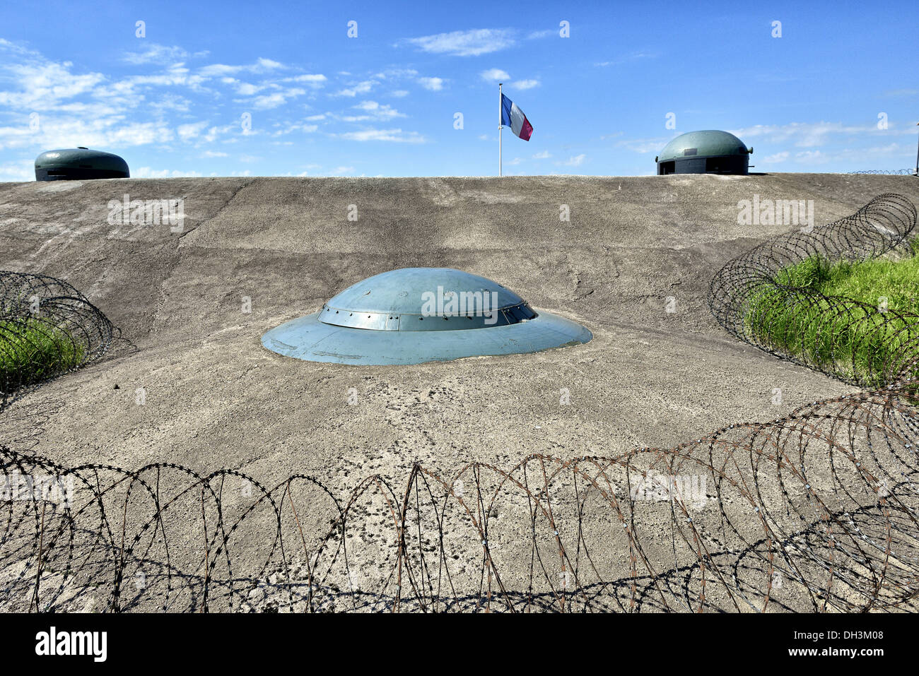 Retractable turret and cloche, Bois du Four work, Maginot line Stock ...