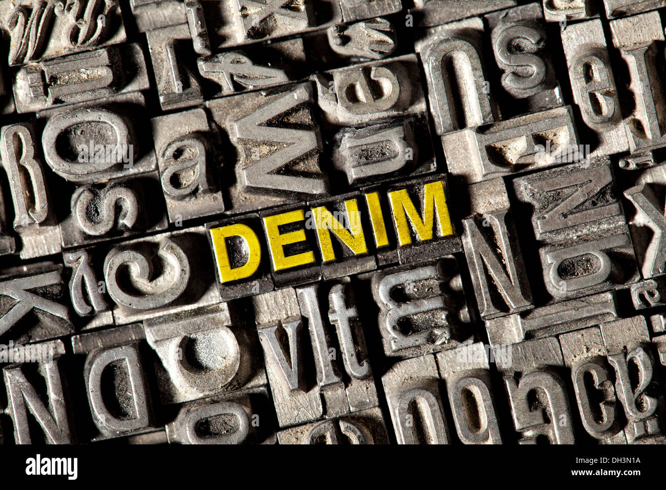 Denim typography hi-res stock photography and images - Alamy