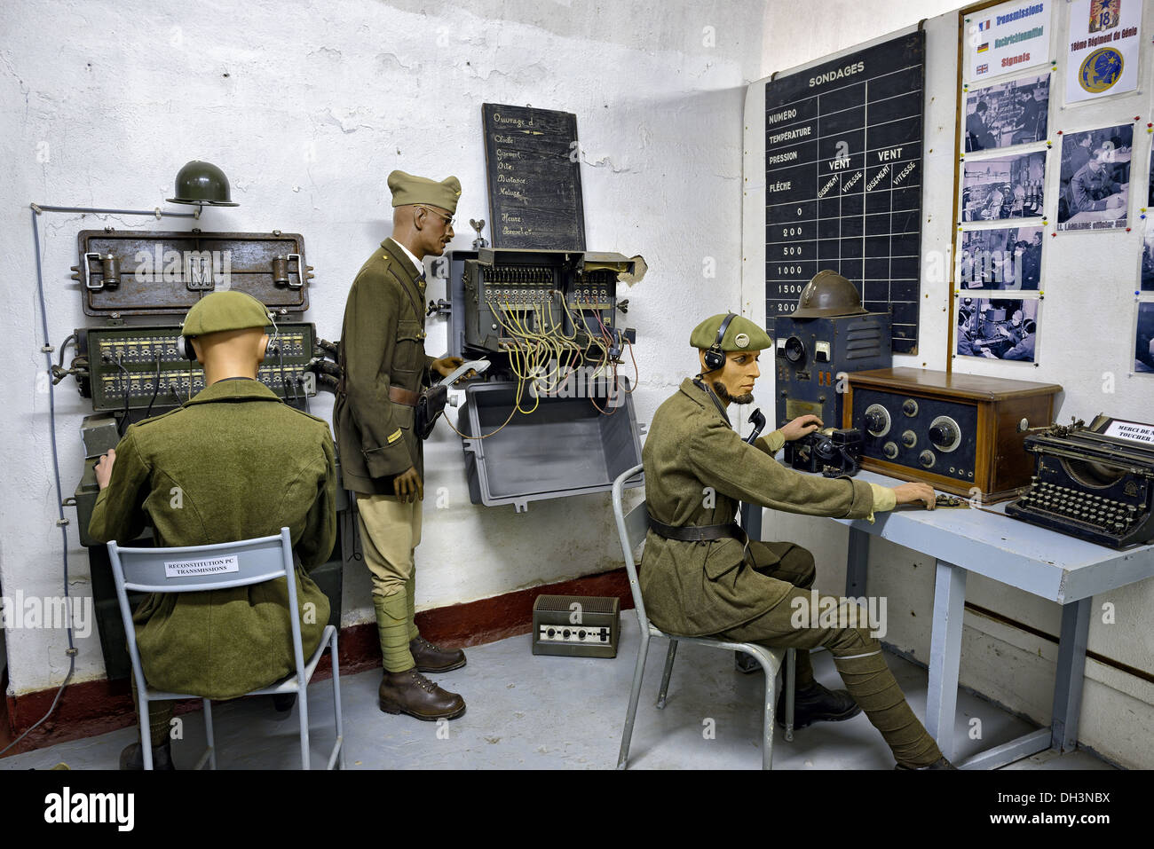 Signals room, Hackenberg fortress, Maginot line Stock Photo - Alamy