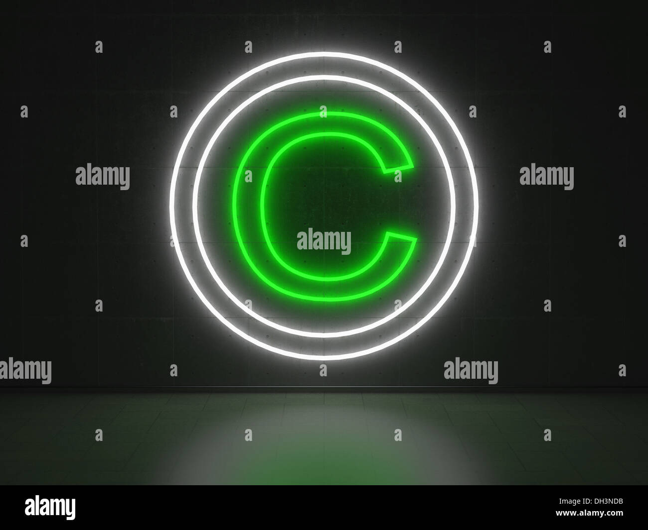 Copyright Sign - Series Neon Signs Stock Photo - Alamy