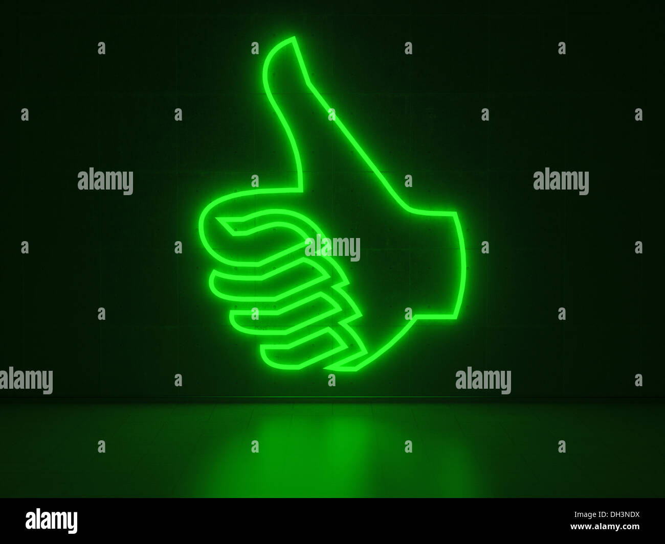 Thumb Up - Series Neon Signs Stock Photo - Alamy