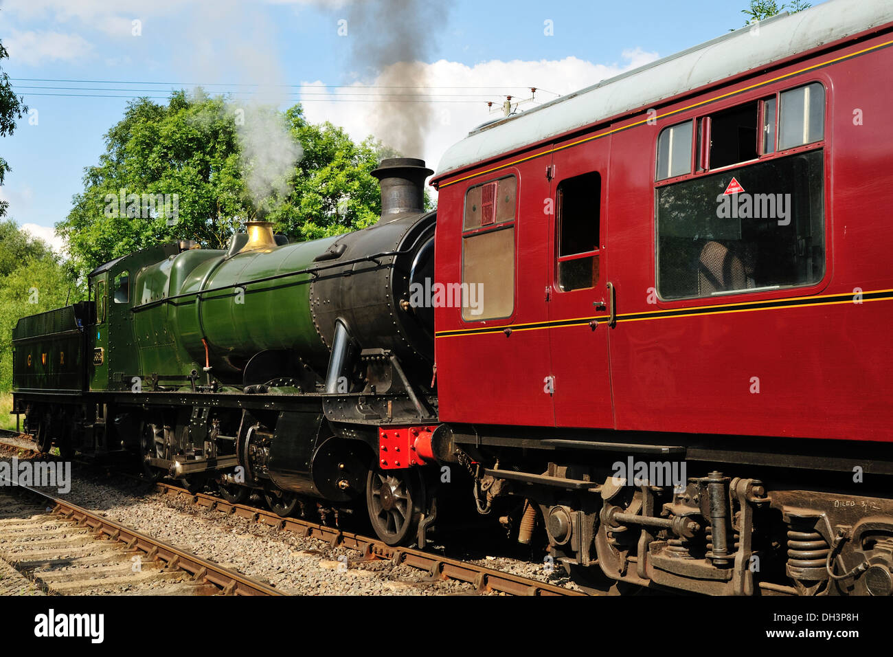 Great Western Railway steam loco No 3803 recreating a travel scene ...
