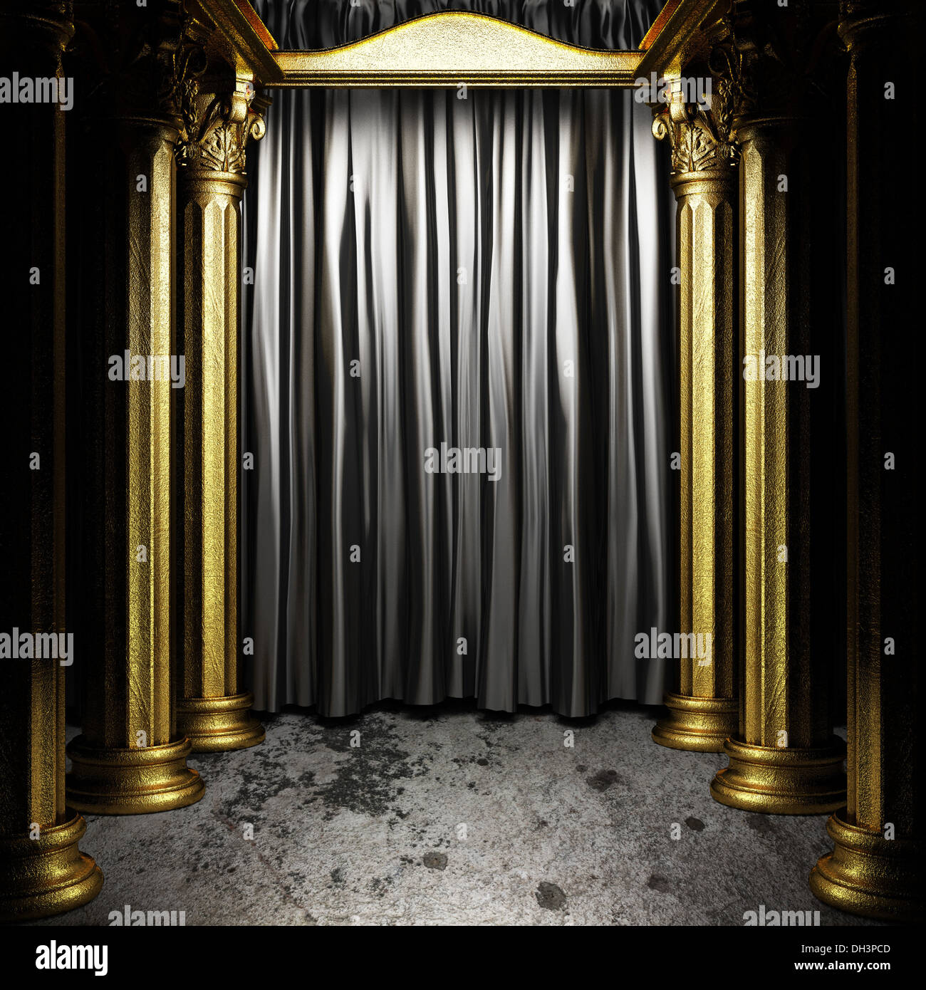 Black stage curtain hi-res stock photography and images - Alamy