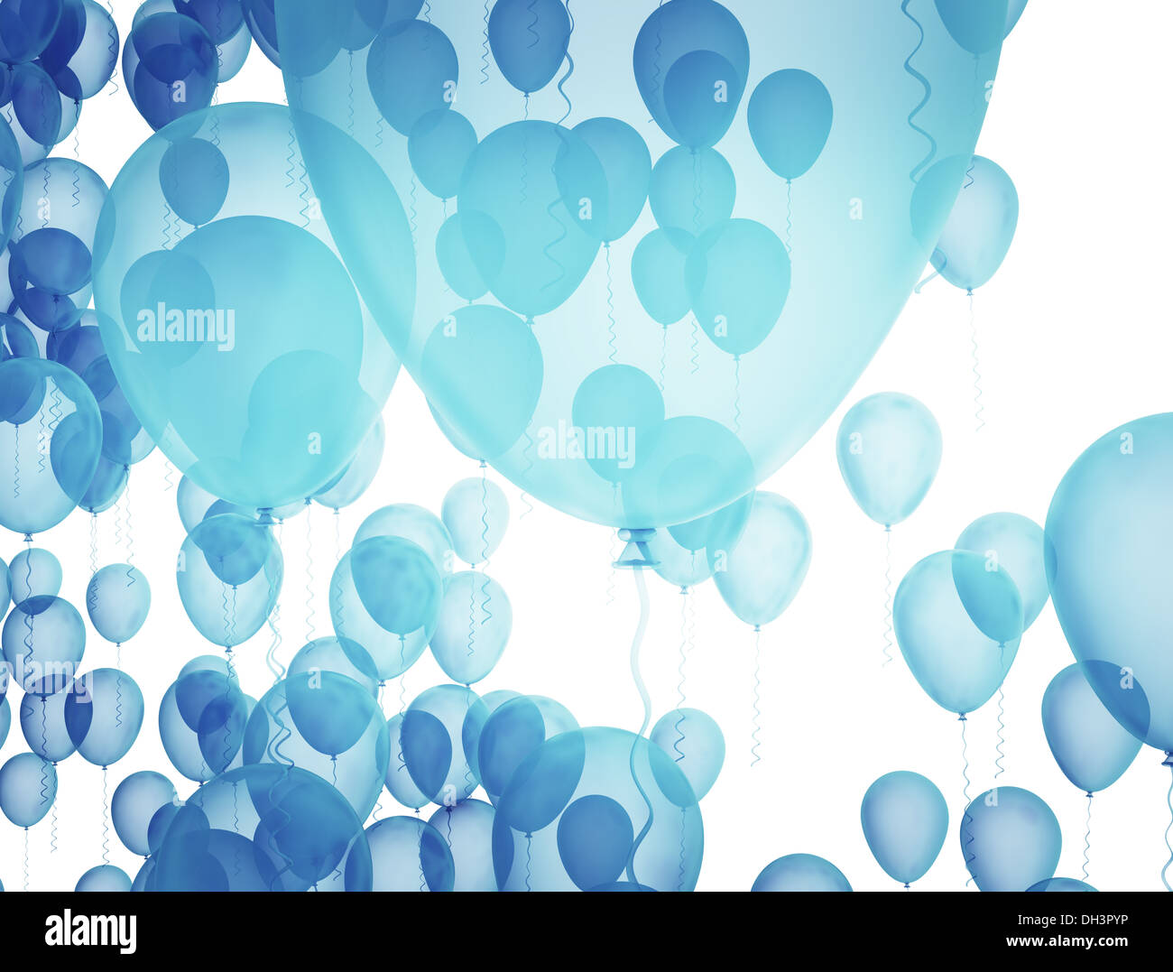 Blue balloons background Stock Photo - Alamy