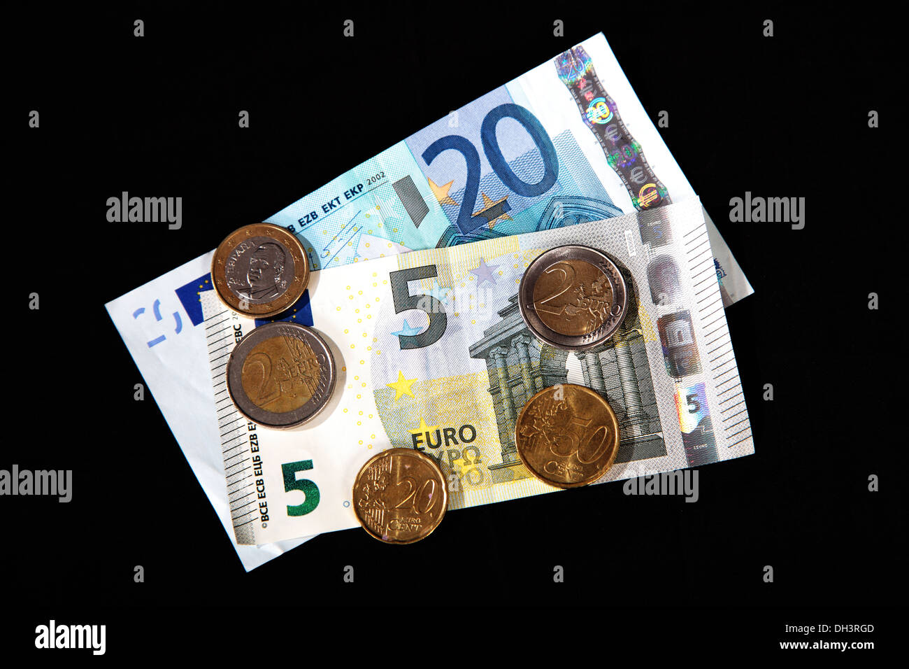 Euro notes and coins hi-res stock photography and images - Alamy