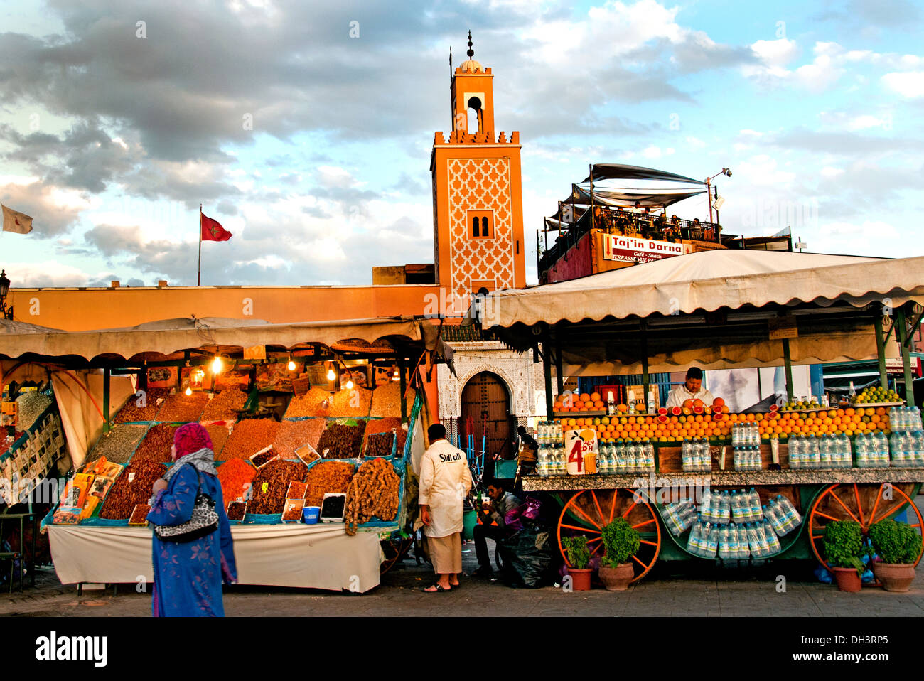 Food Night Market Jamaa el Fna is a square and market place in ...