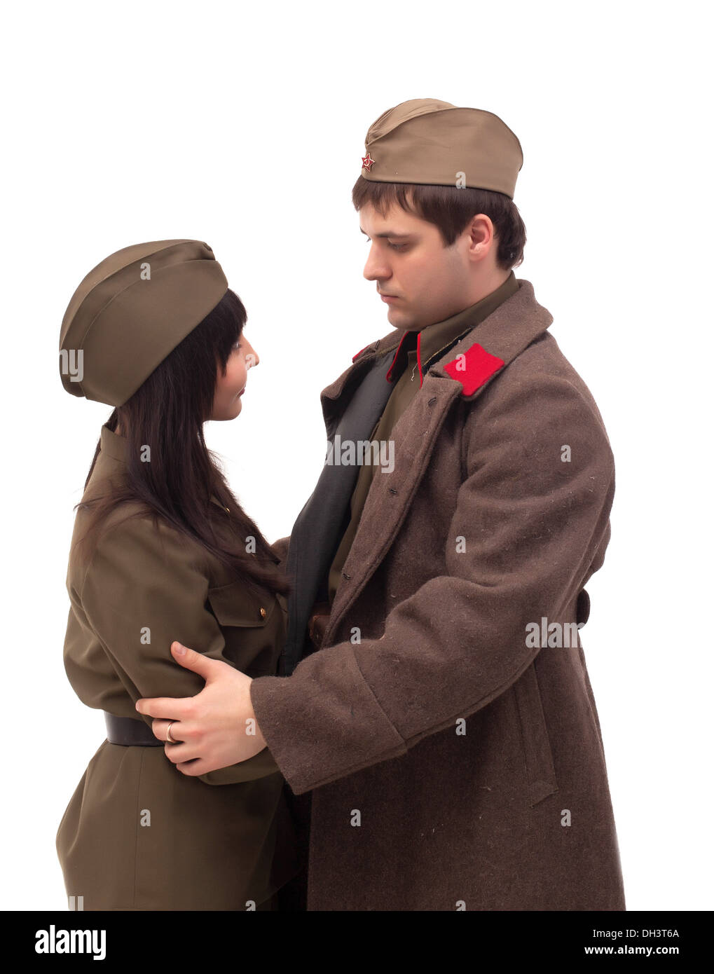 Army uniform man hugging hi-res stock photography and images - Alamy