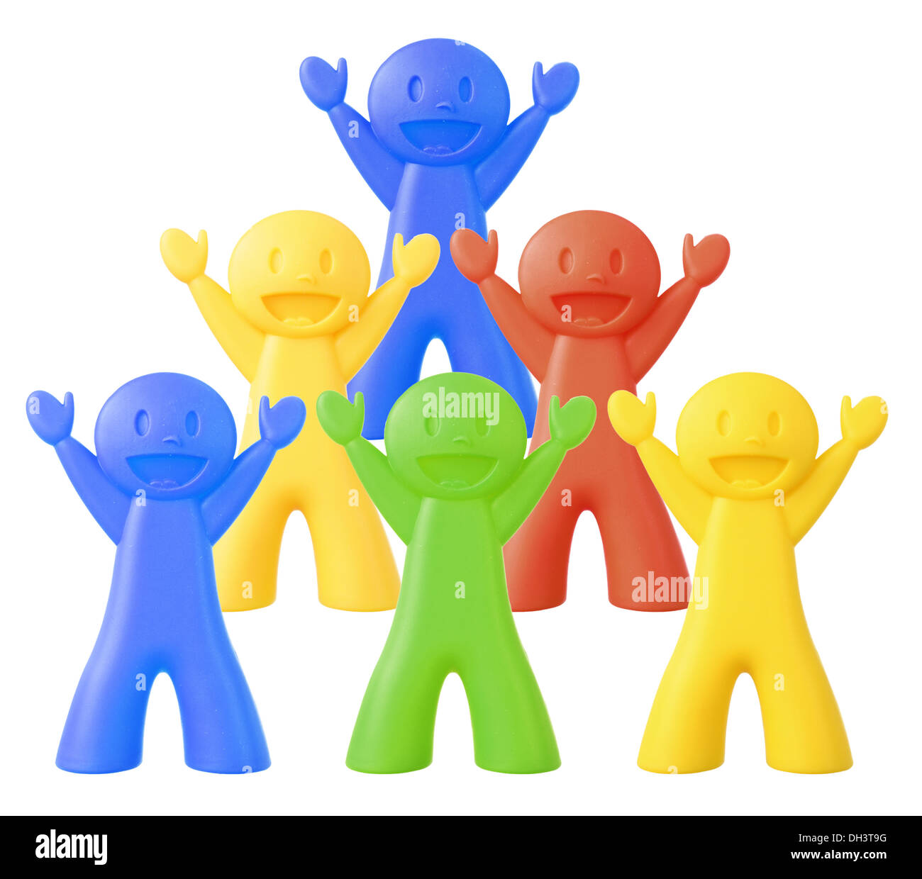 Teamwork Concept with Miniature Figures Stock Photo - Alamy