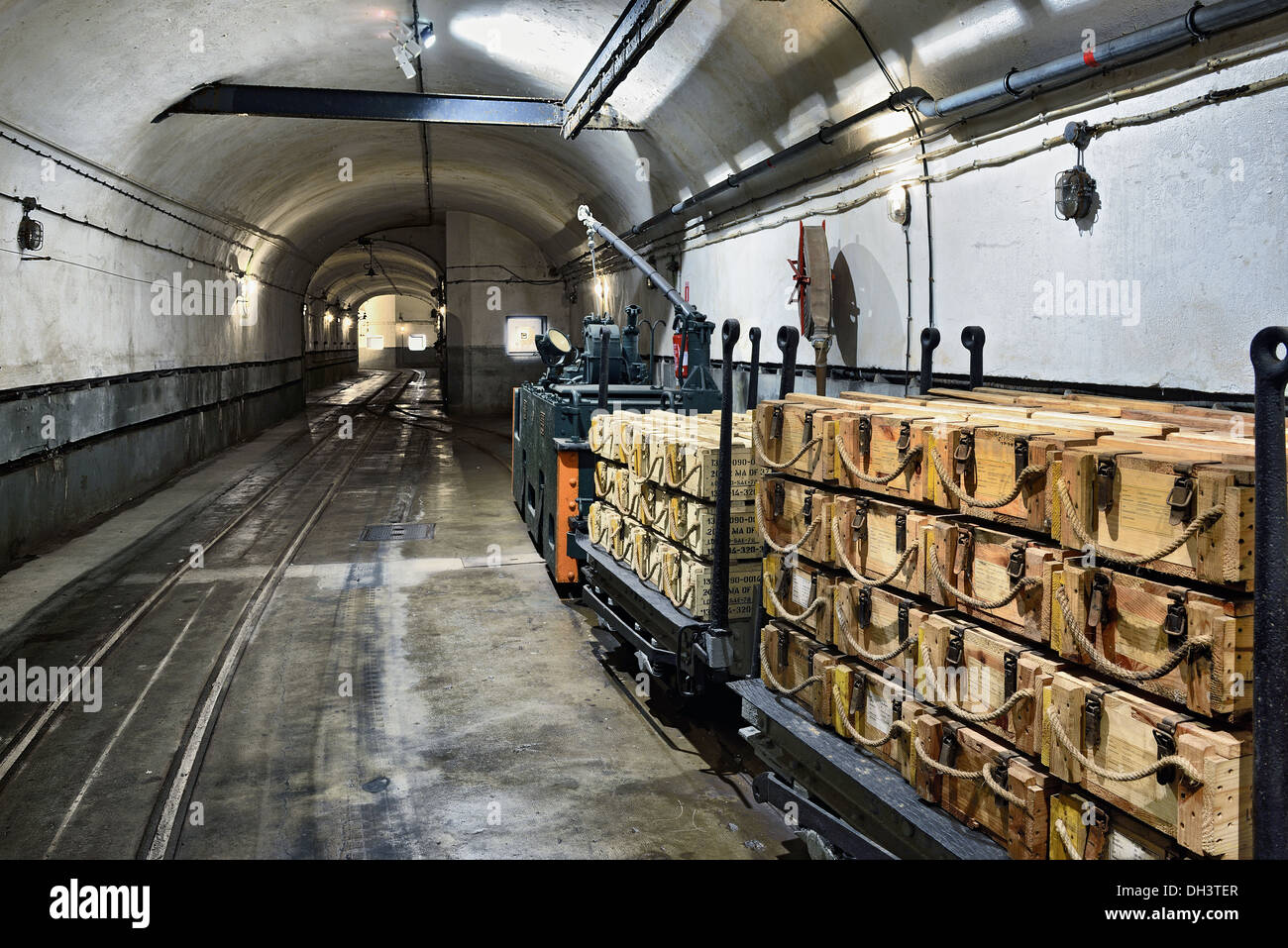 Gallery railway, Simserhof fortress, Maginot line Stock Photo - Alamy