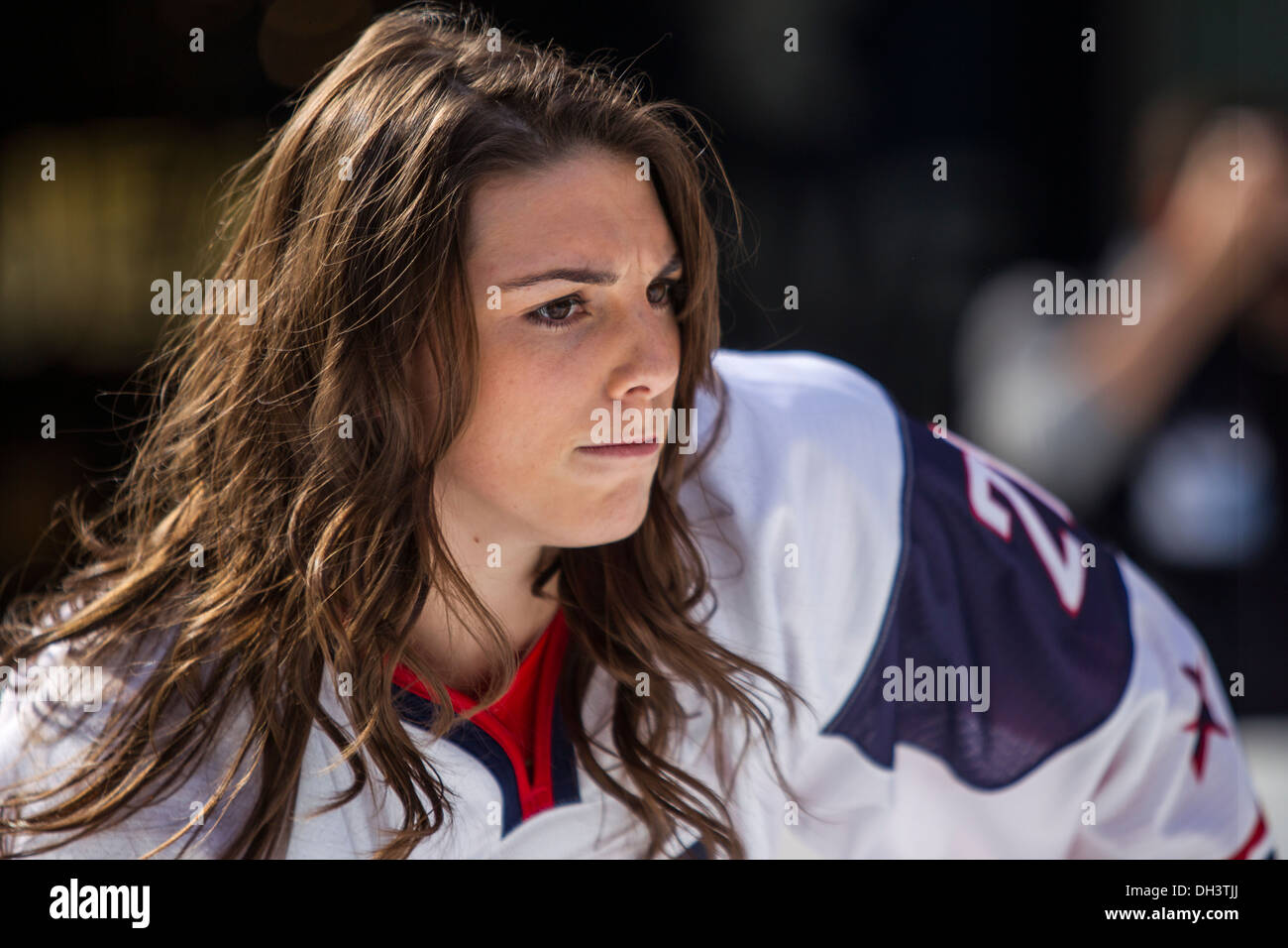 Hilary Knight at the USOC 100 Day Countdown to the Sochi 2014 Olympic ...