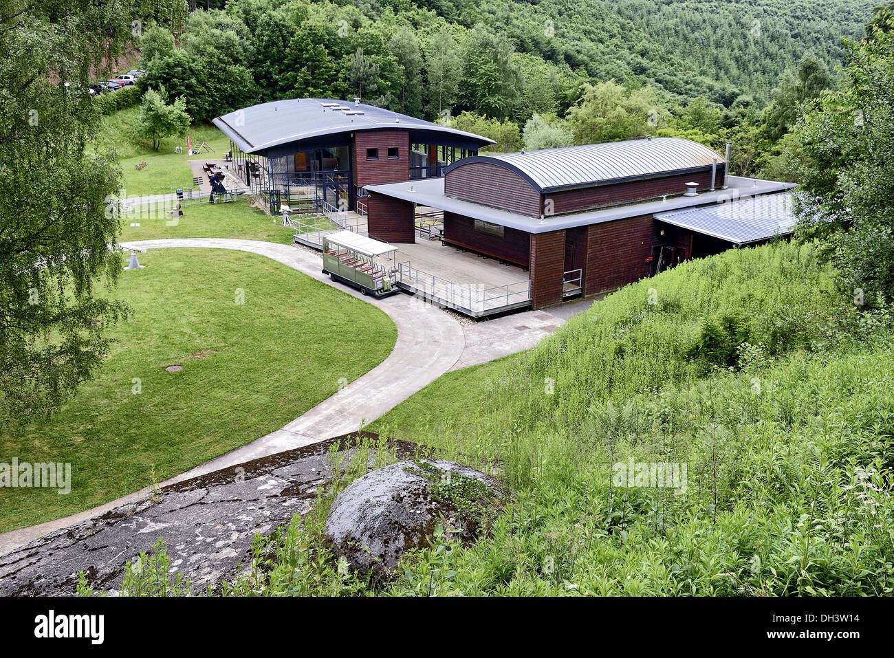 Buildings and automatic train, Simserhof fortress, Maginot line Stock ...