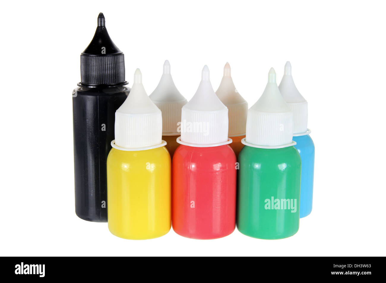 Bottles of Paint Stock Photo - Alamy