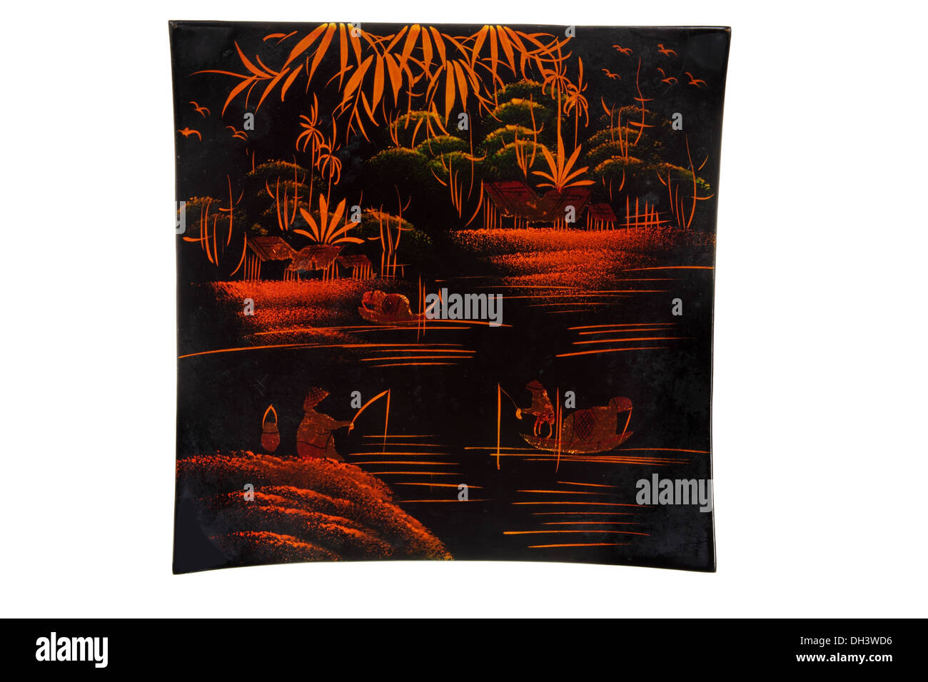 Wooden square plate Cut Out Stock Images & Pictures - Alamy