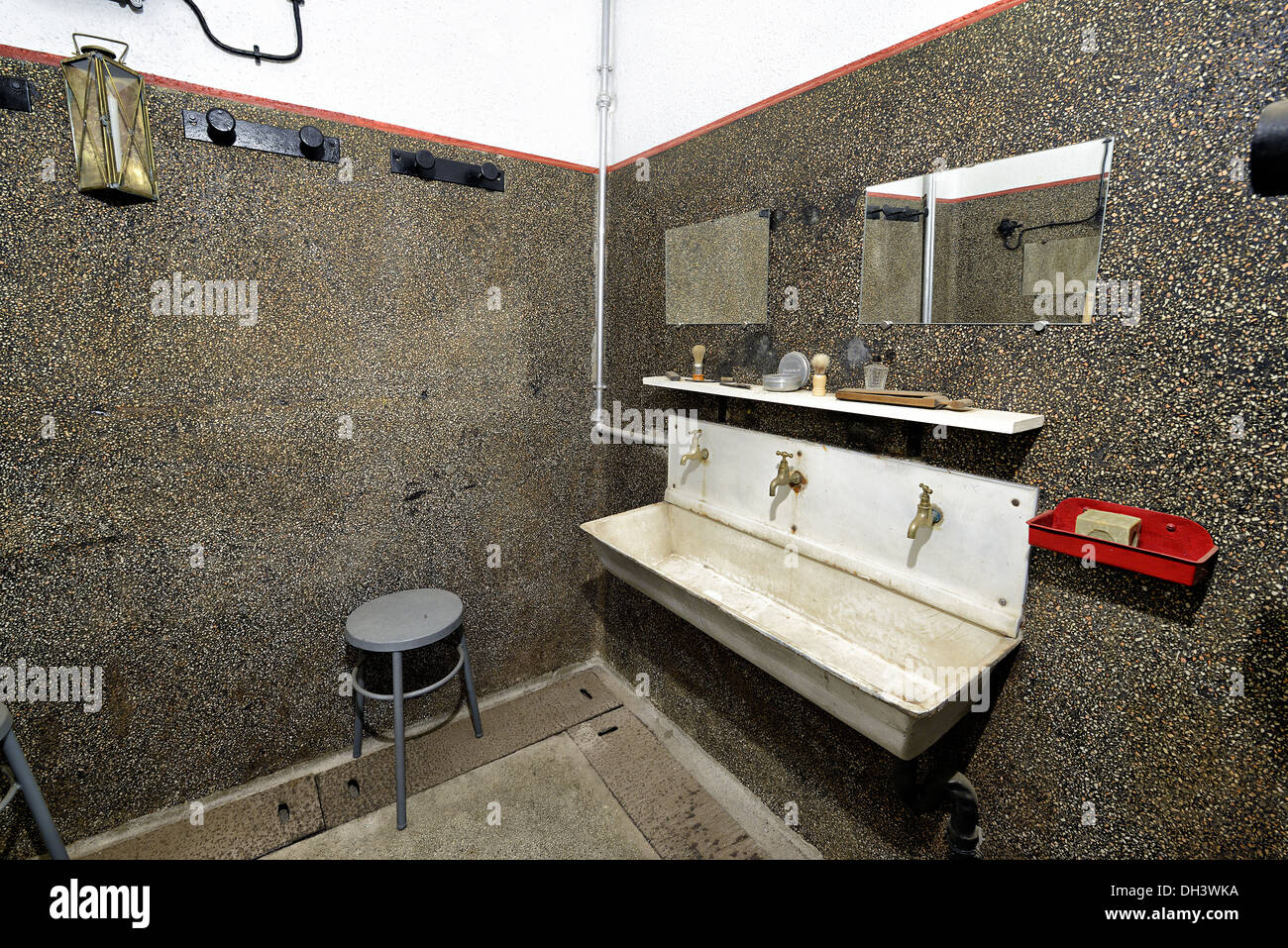 Bathroom, Rohrbach bunker, Maginot line Stock Photo - Alamy