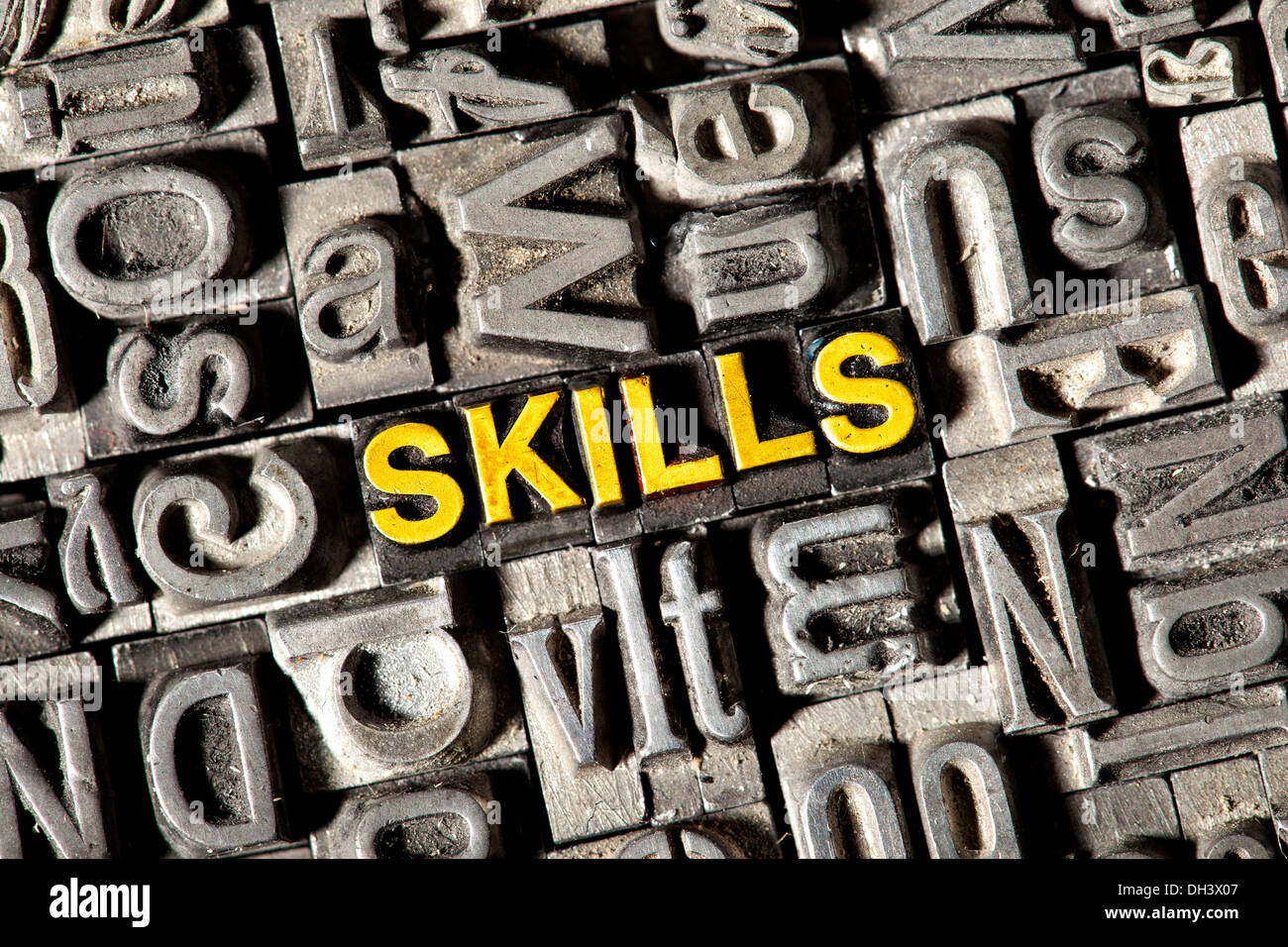 Word skill typography word hi-res stock photography and images - Alamy