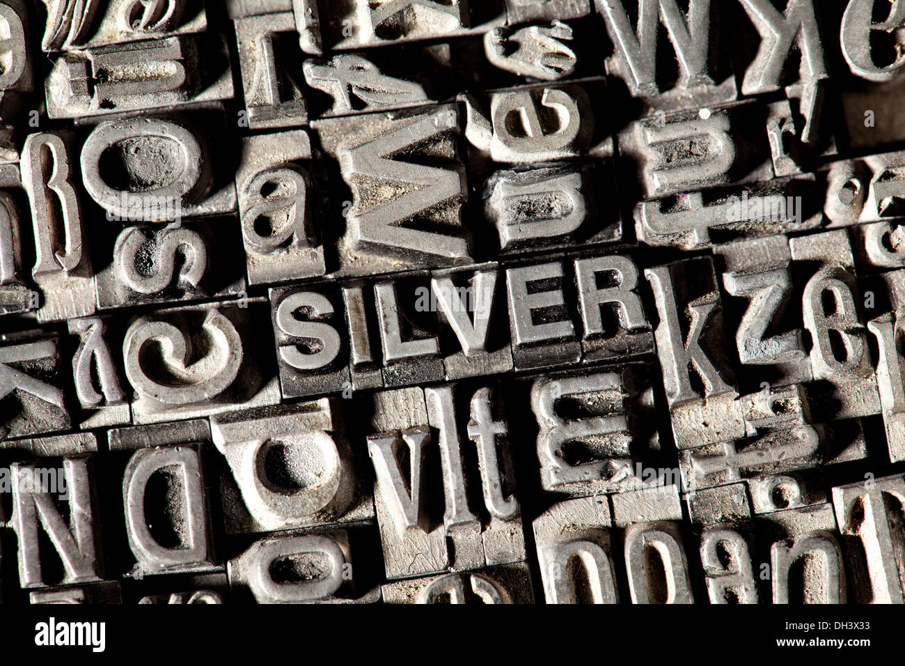 Silver letters hi-res stock photography and images - Alamy