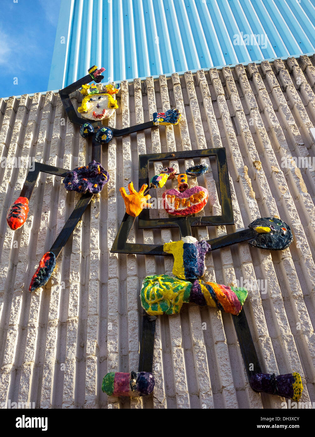 Happy Figures outside of a public library Stock Photo - Alamy