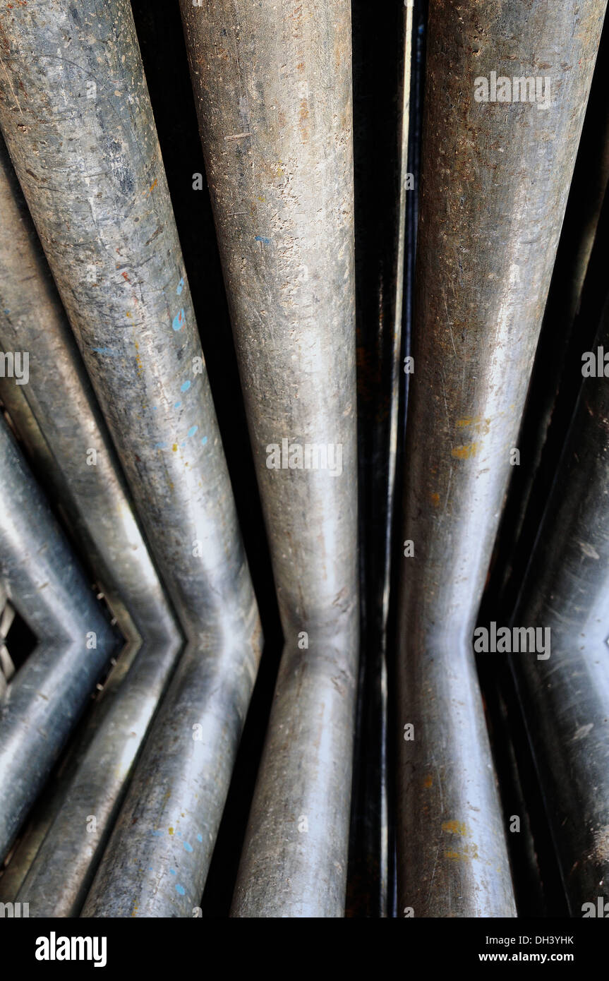 metal tubes Vertical Stock Photo - Alamy