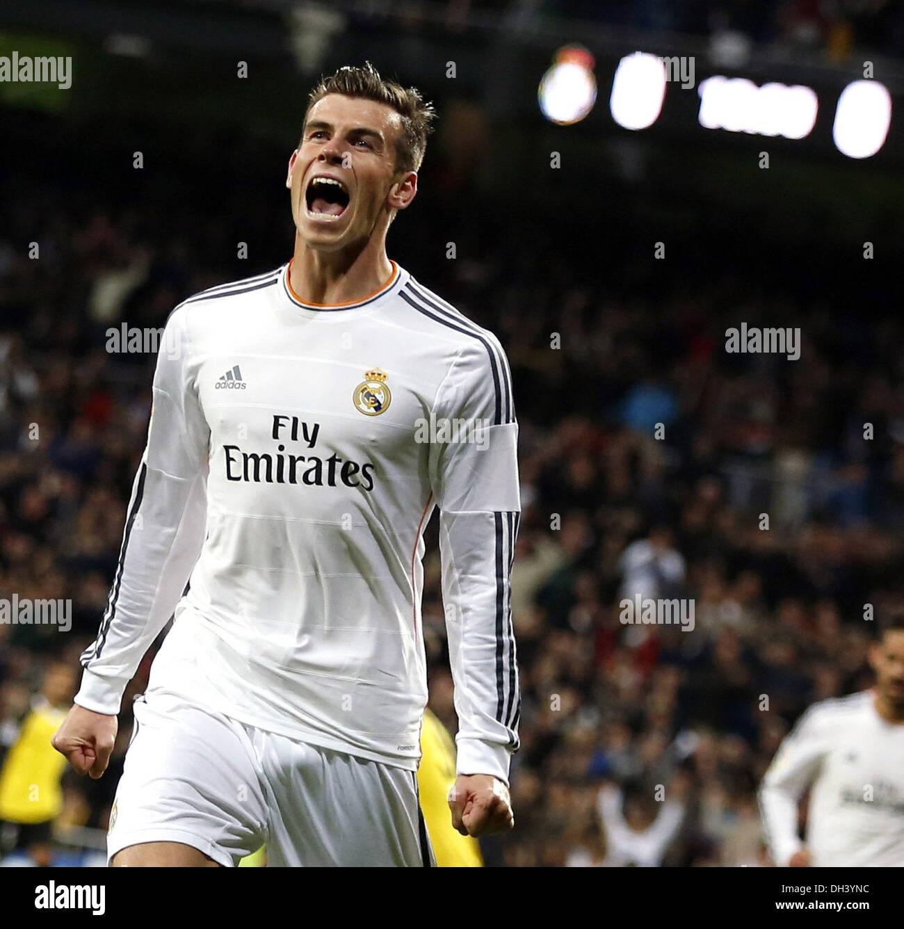 Gareth bale celebrates real madrid hi-res stock photography and images ...