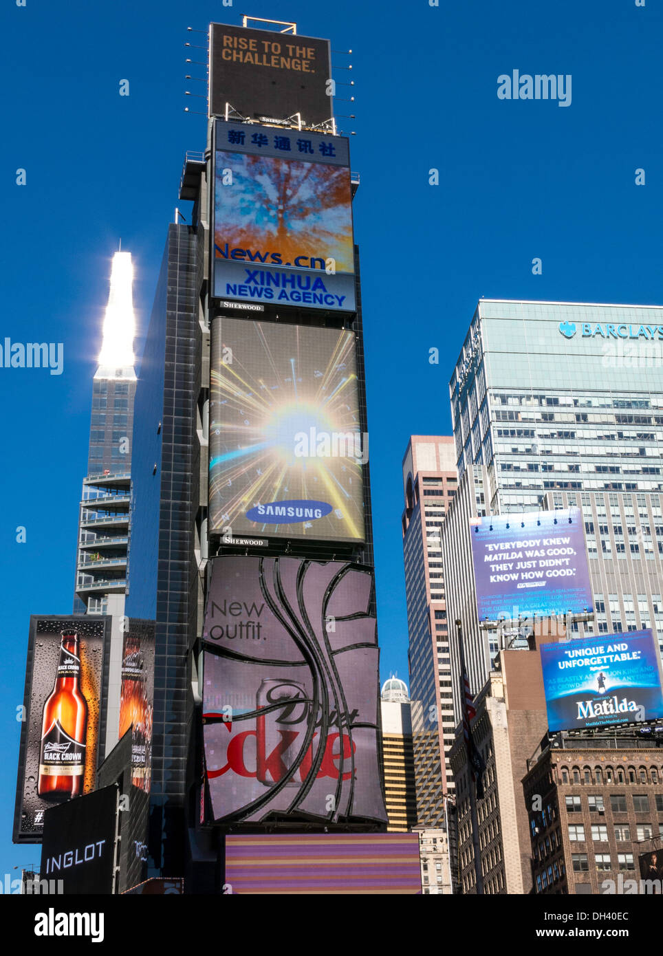 Times Square Advertising and Buildings, NYC Stock Photo - Alamy
