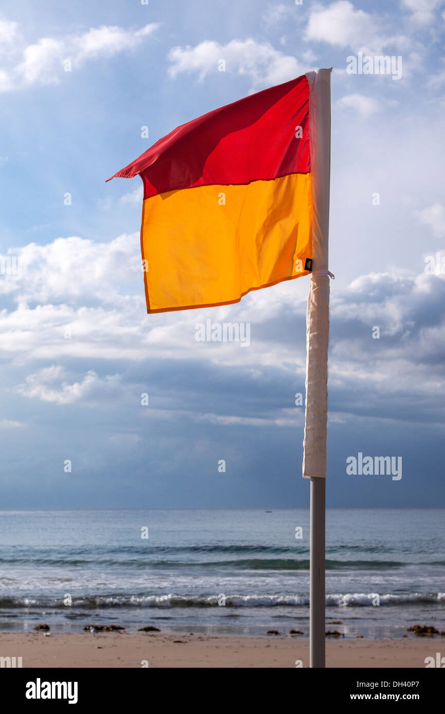 Swimming flags on an Australian beach Stock Photo - Alamy