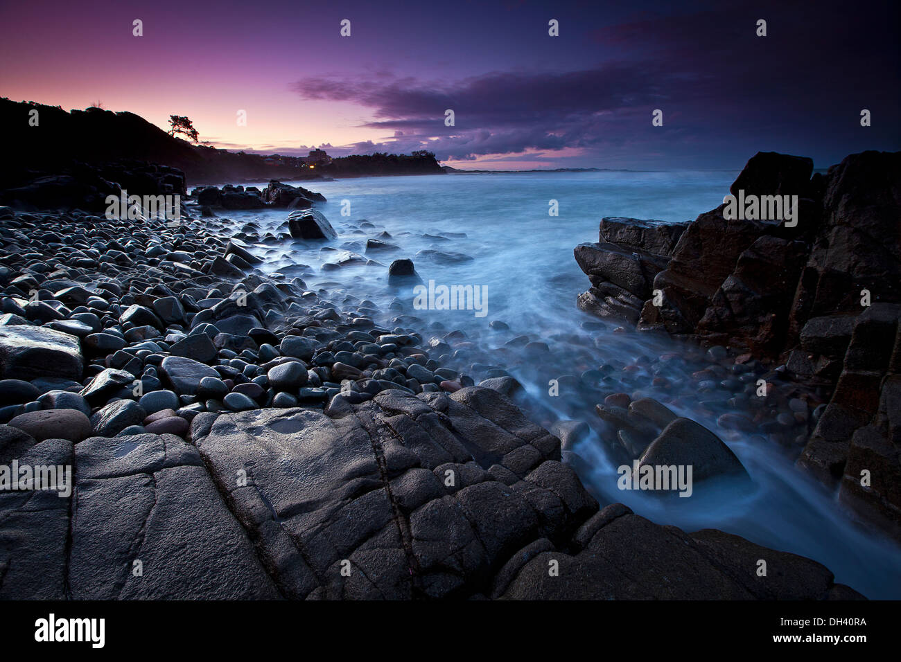 Australian Beach at dusk Stock Photo - Alamy