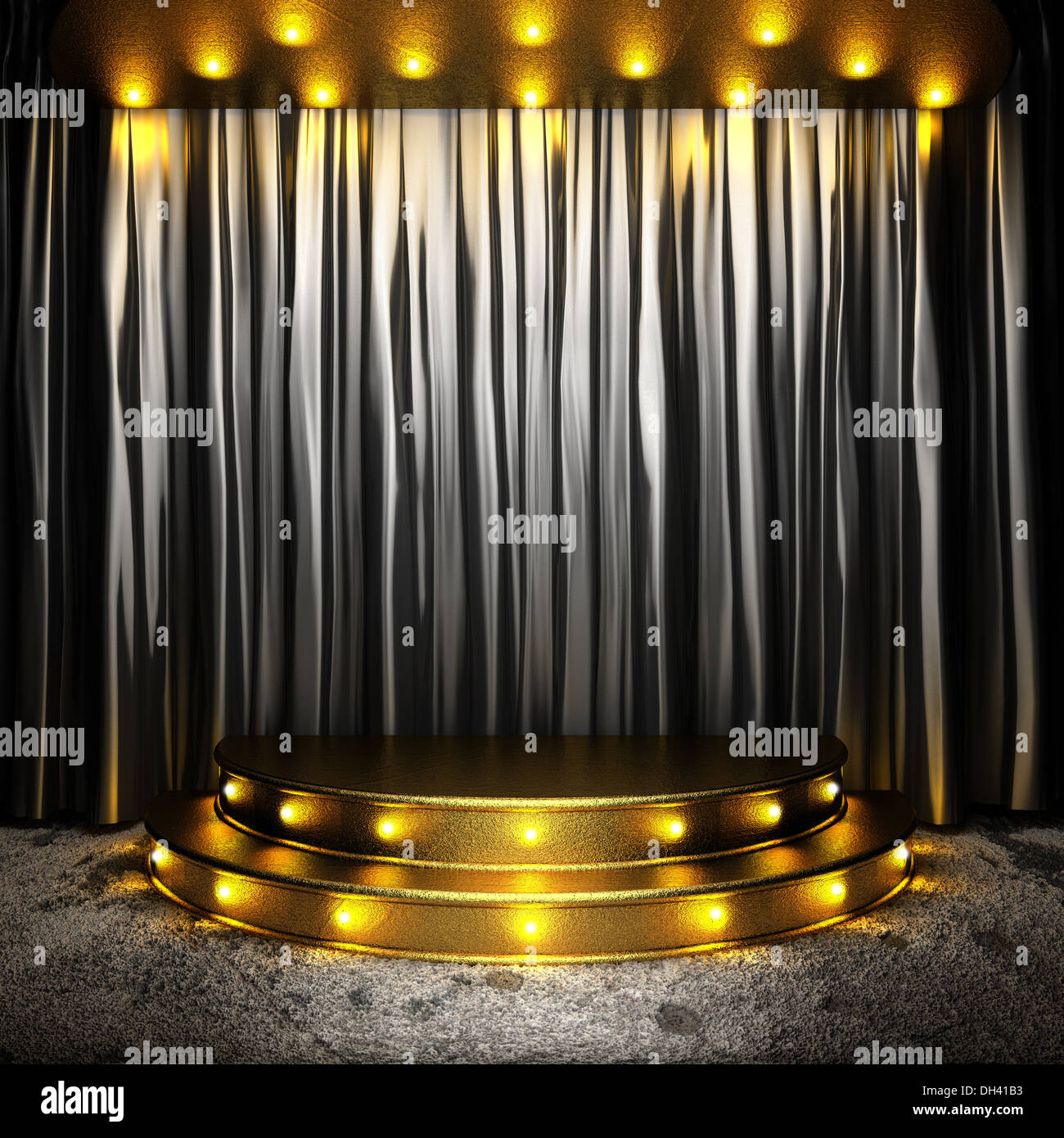 Gold Stage Curtains