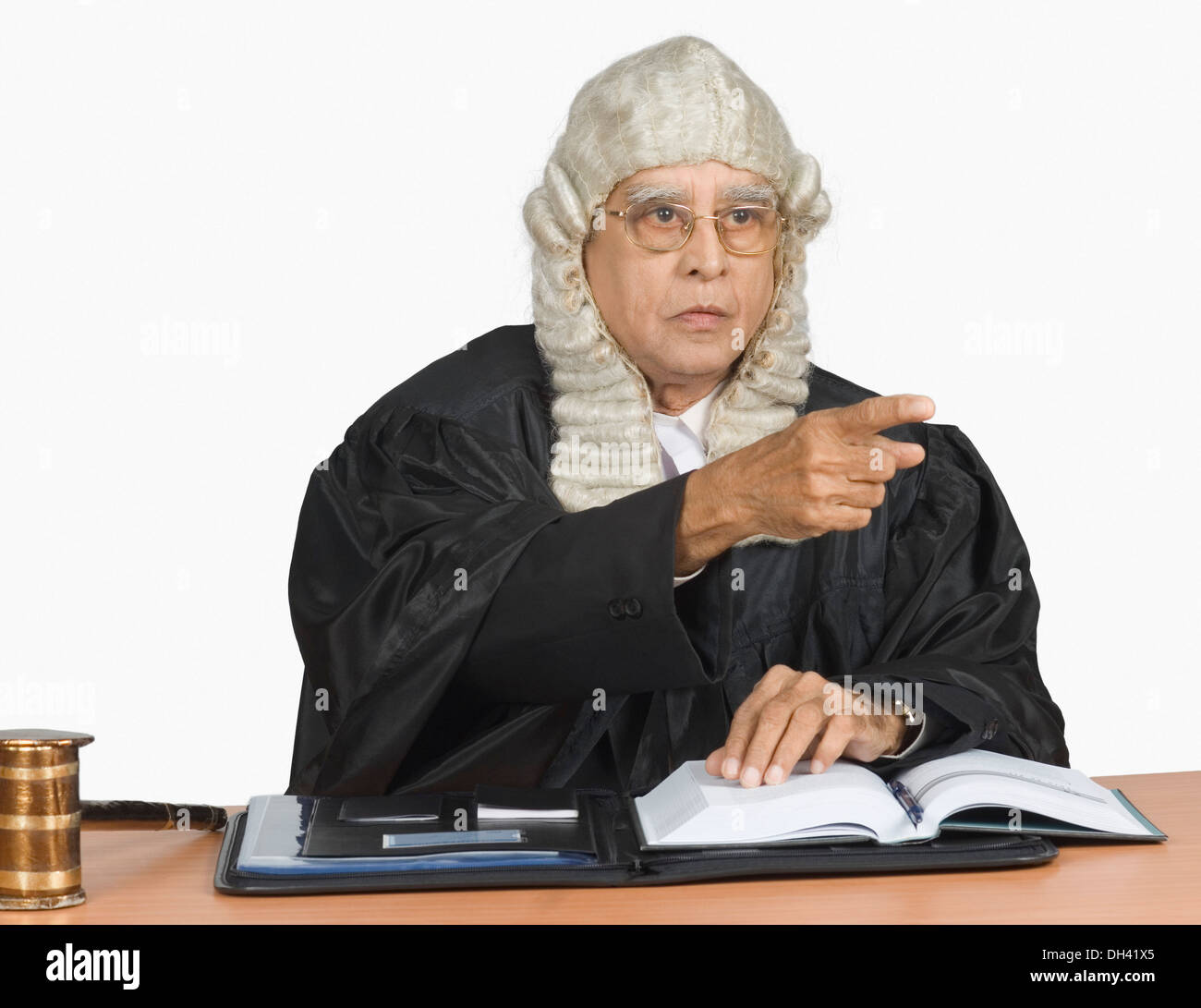 Male judge giving judgment Stock Photo - Alamy