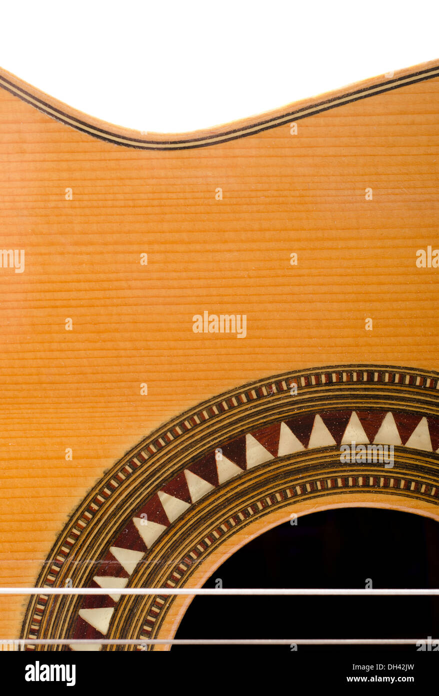 a classical guitar over white background Stock Photo - Alamy