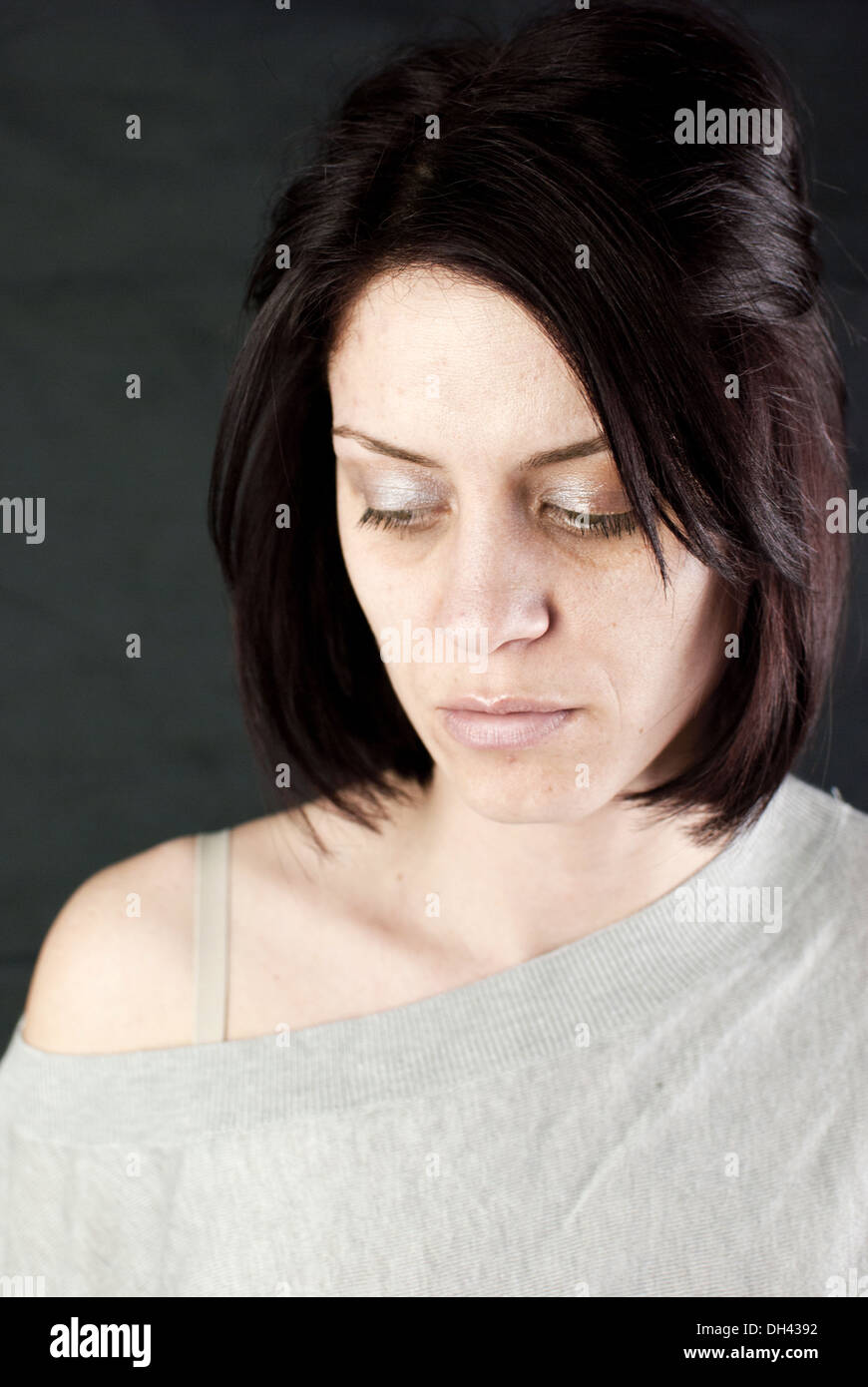sad abused woman Stock Photo - Alamy