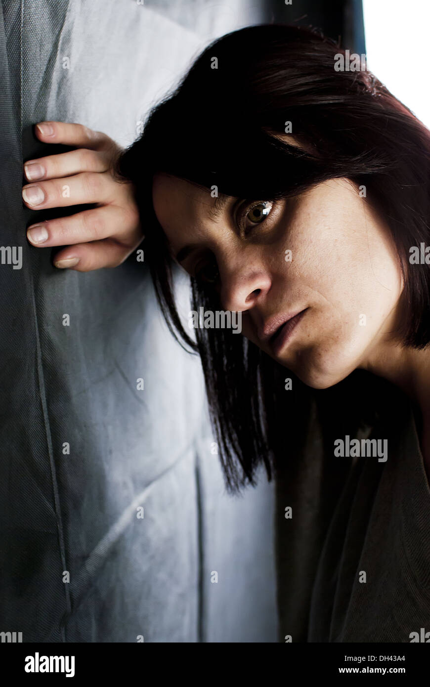 sad abused woman Stock Photo - Alamy