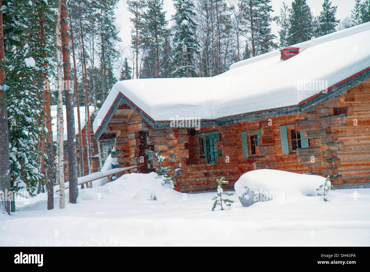 Lapland and cabin and winter hi-res stock photography and images - Alamy