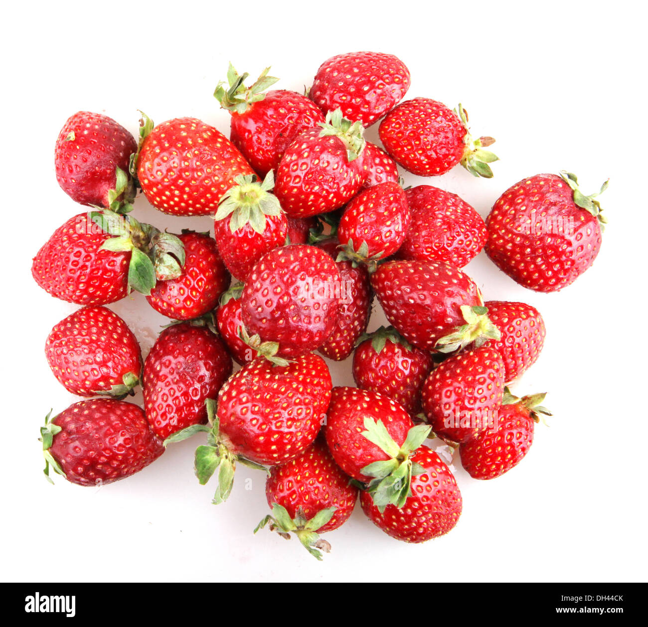 strawberries on a white background Stock Photo - Alamy