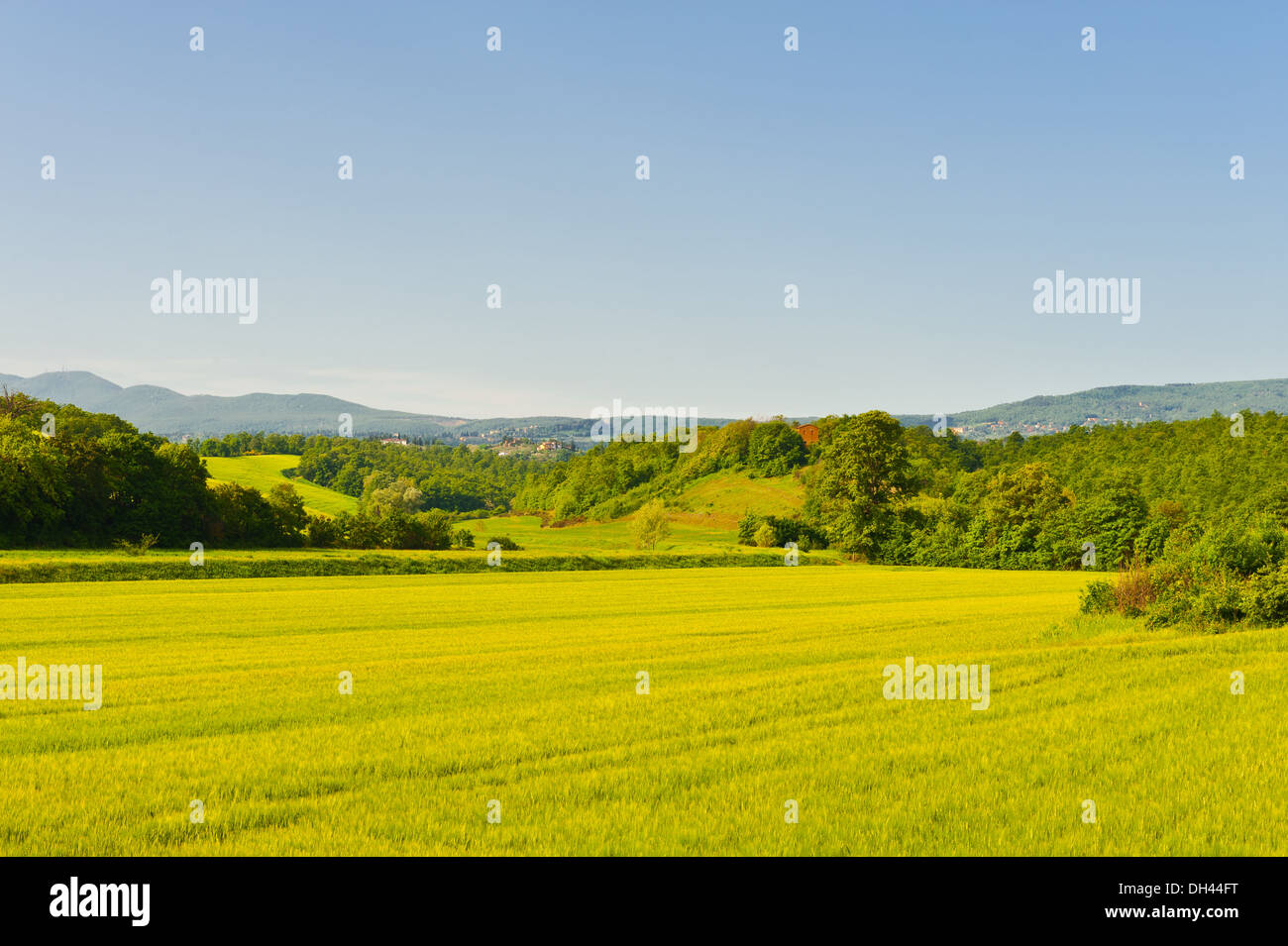 Fields with mountains hi-res stock photography and images - Alamy