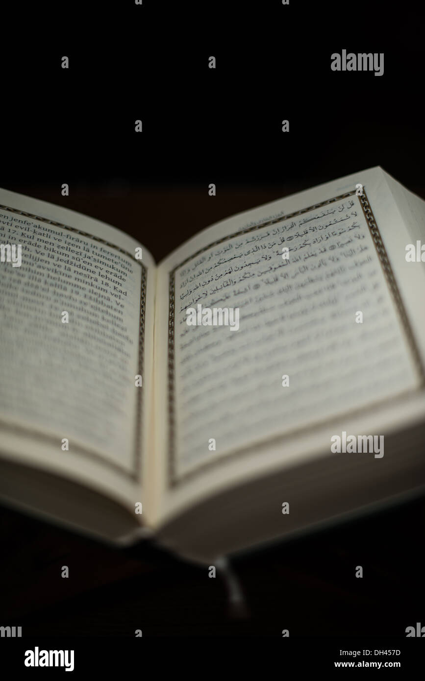 pages of holy koran the testament Stock Photo - Alamy