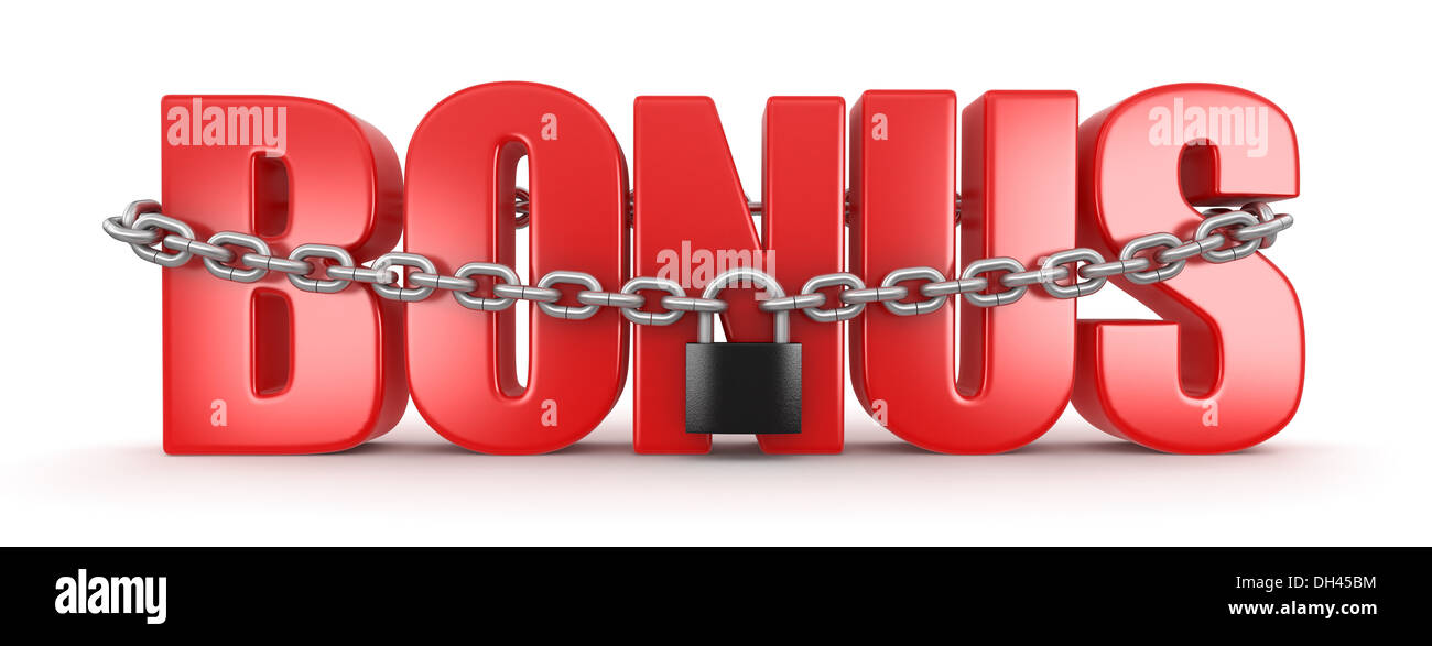Bonus and lock (clipping path included Stock Photo - Alamy