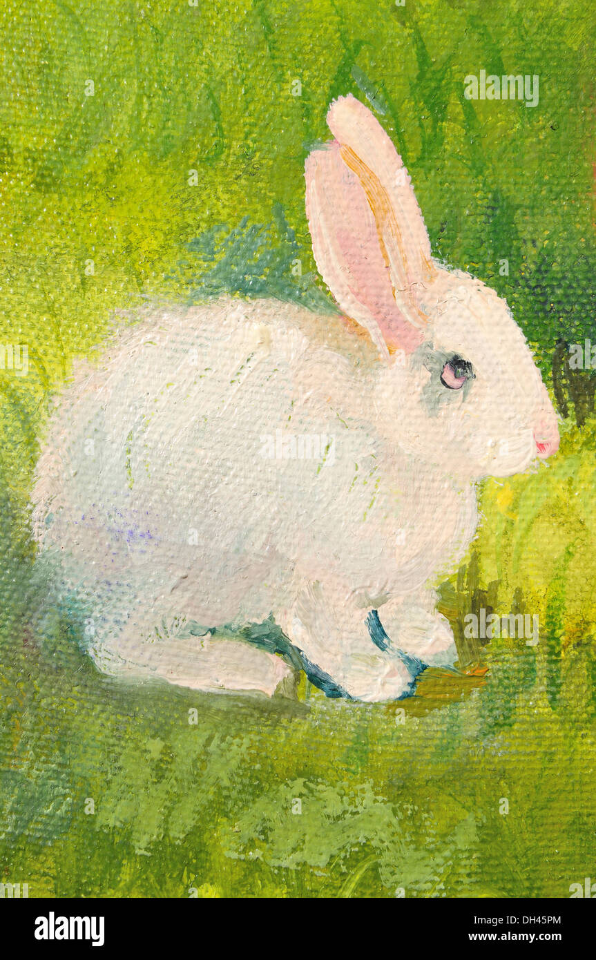 Painting of Rabbit Stock Photo - Alamy