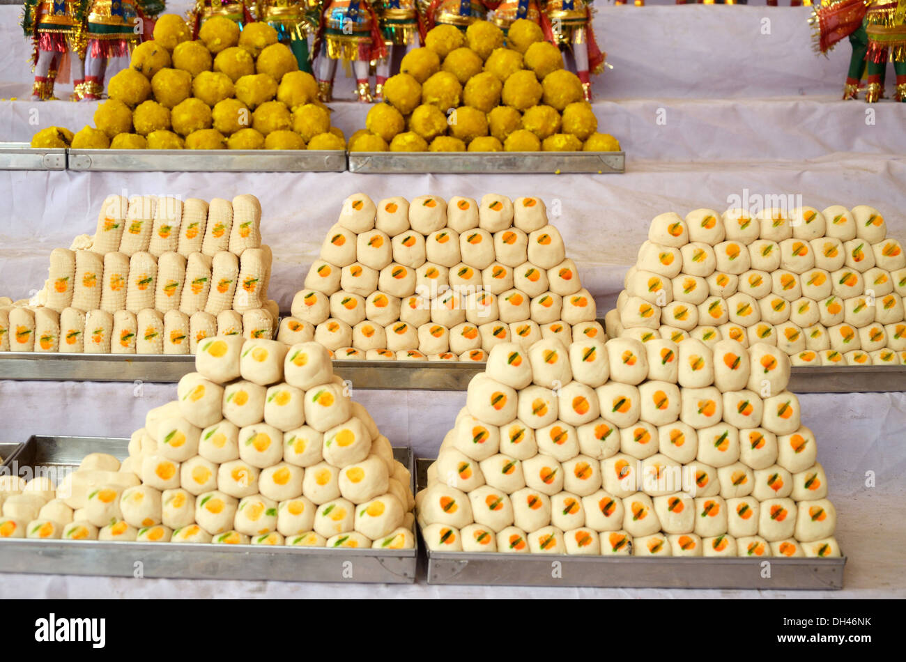 Indian Sweets peda mithai display made of milk Khowa for sale in shop ...