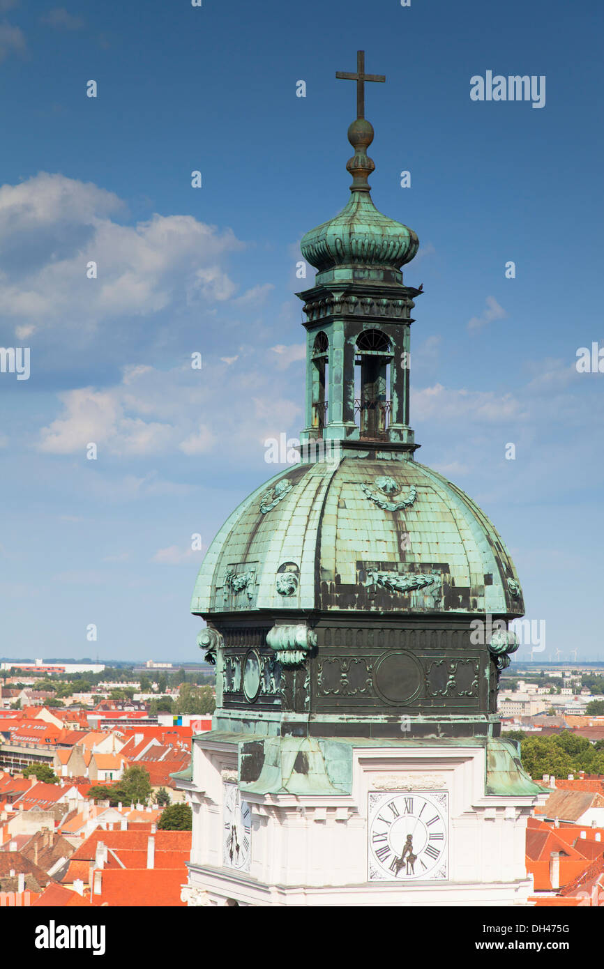 View of Basilica and city skyline, Gyor, Western Transdanubia, Hungary ...