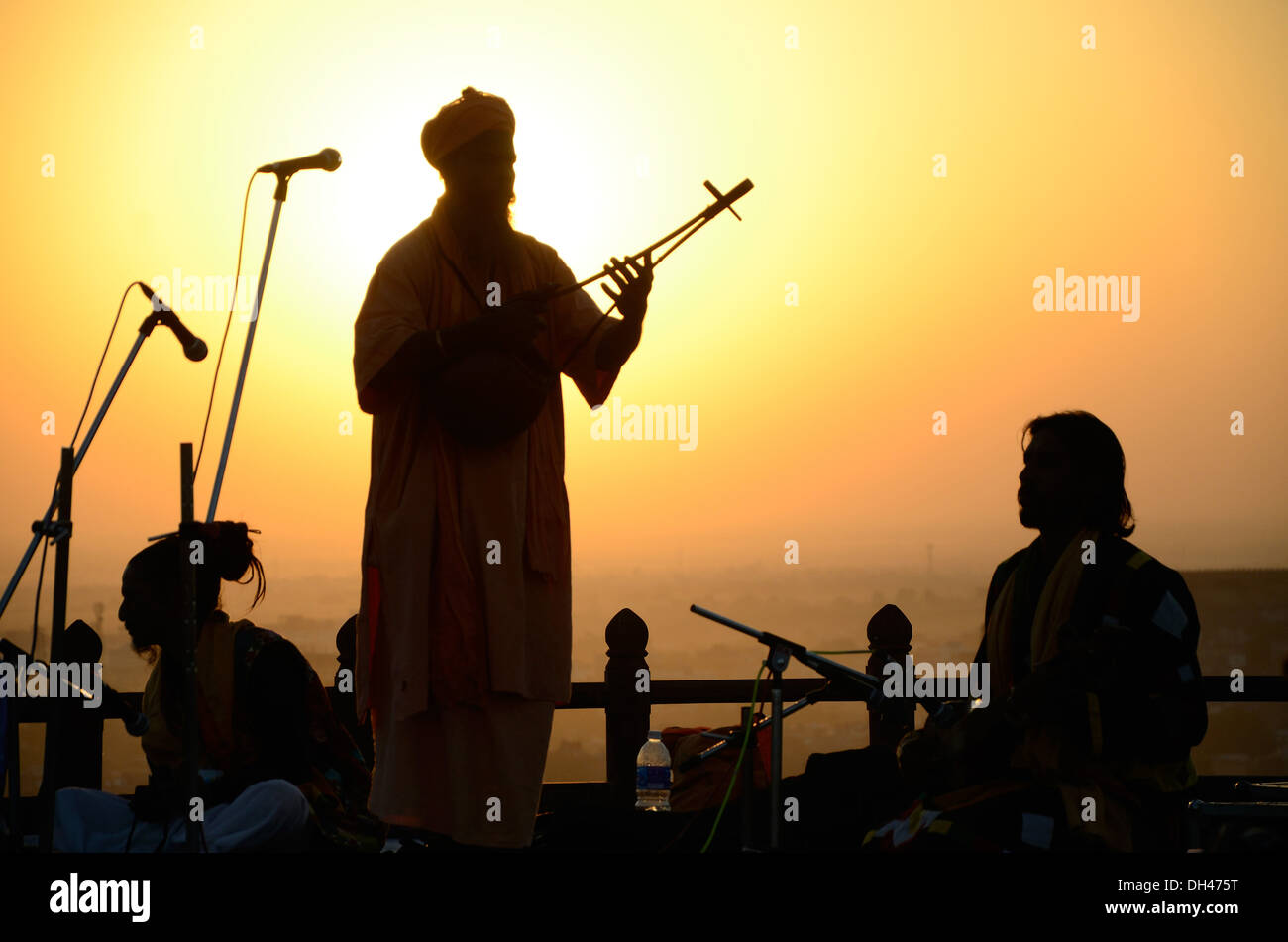 silhouette man singing Sufi songs in Marwar Festival at Jodhpur ...